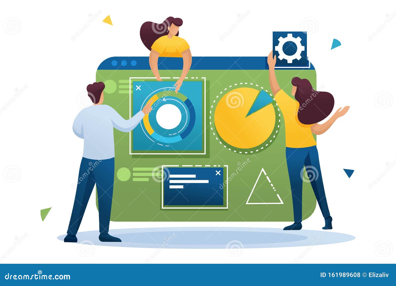 Teamwork Entrepreneurs Engaged in Business Analysis on a Large Tablet ...