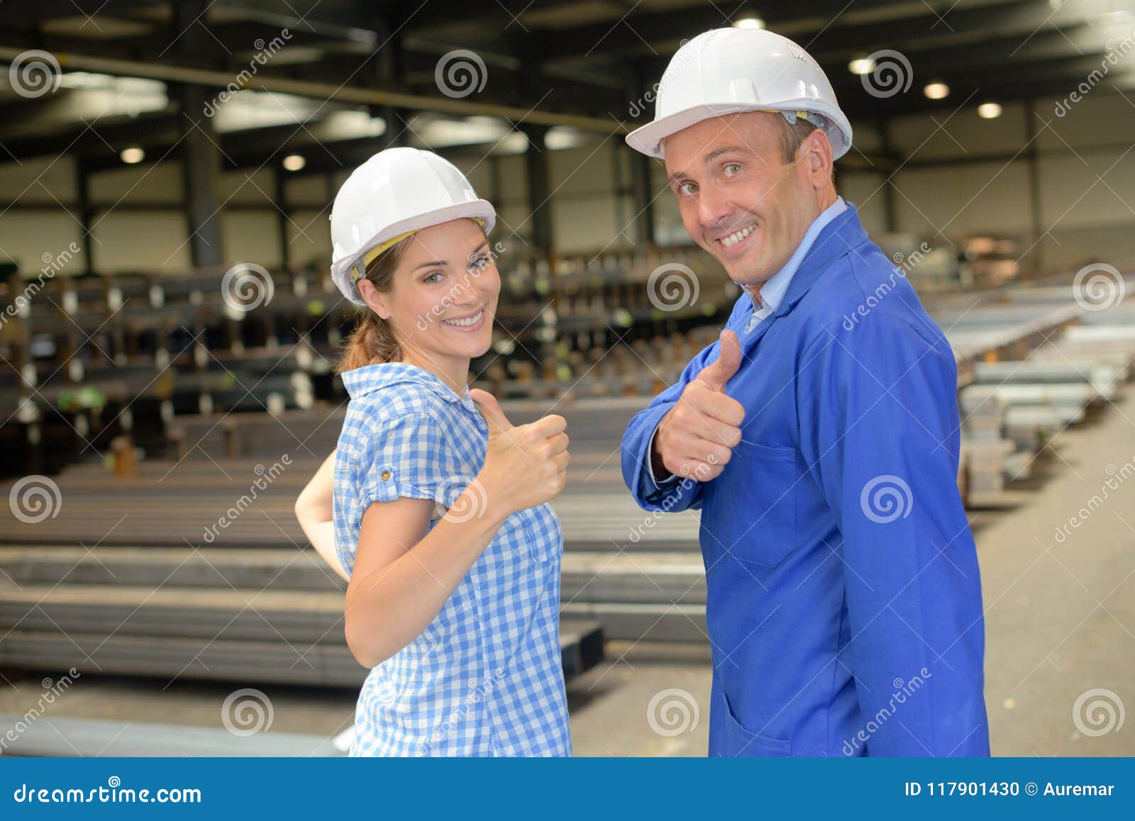 Teamwork in the factory stock photo. Image of signal - 117901430