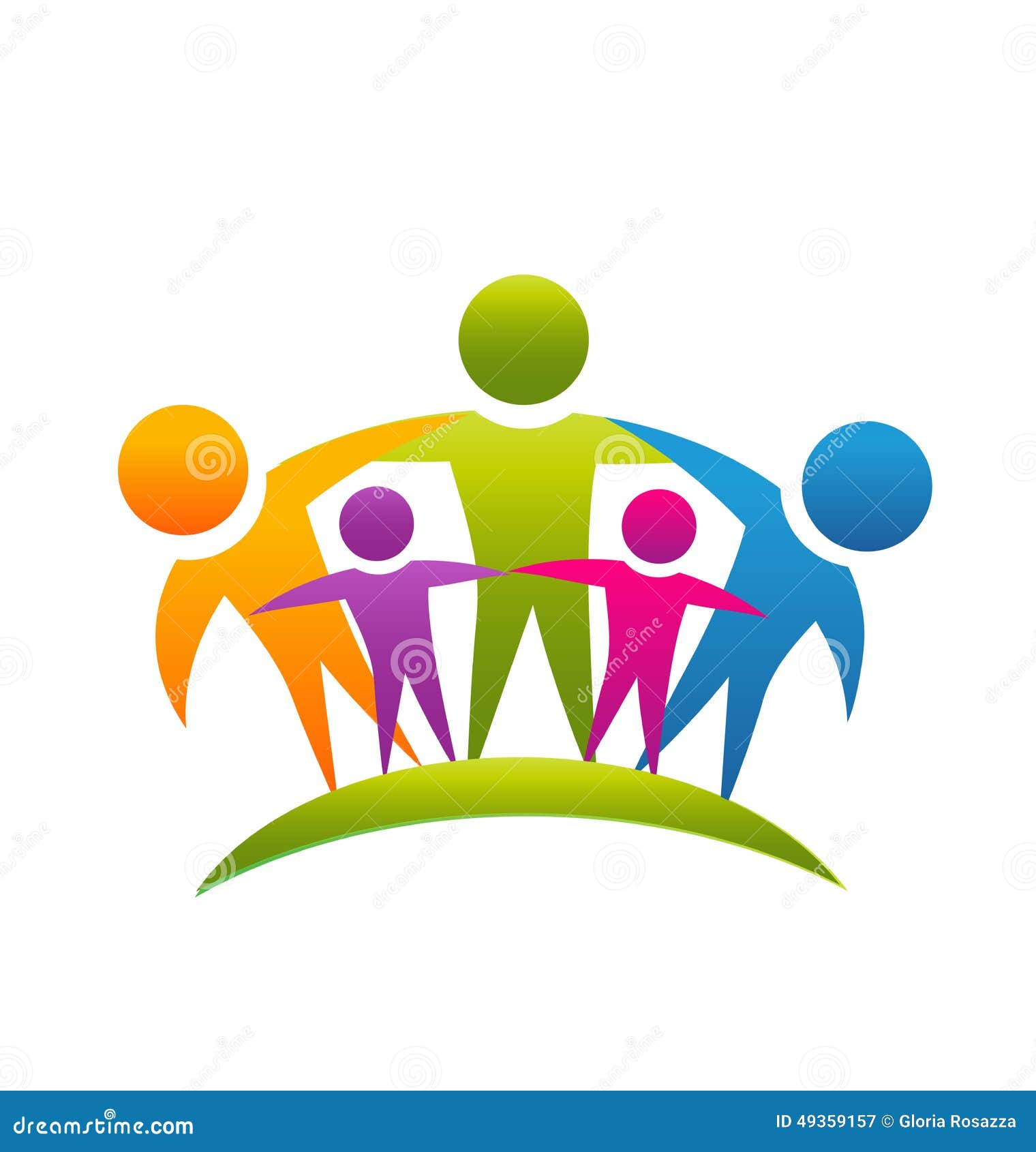 Teamwork Family People Concept Stock Illustration - Illustration of ...