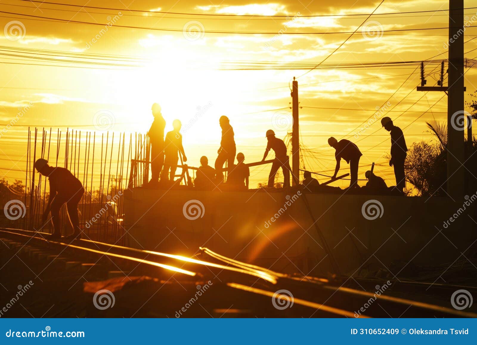 Teamwork in the Field: a Group of Workers Working Together on a ...