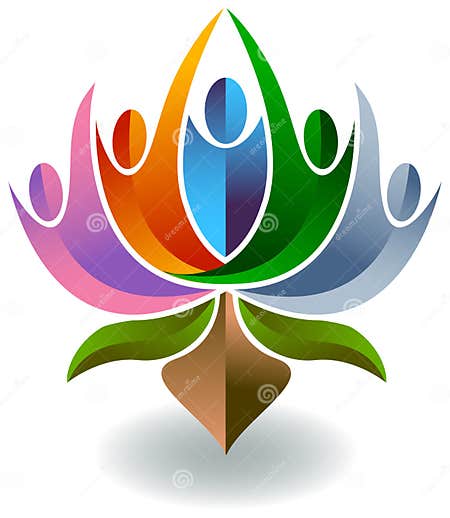 Teamwork flower stock vector. Illustration of connect - 51066312