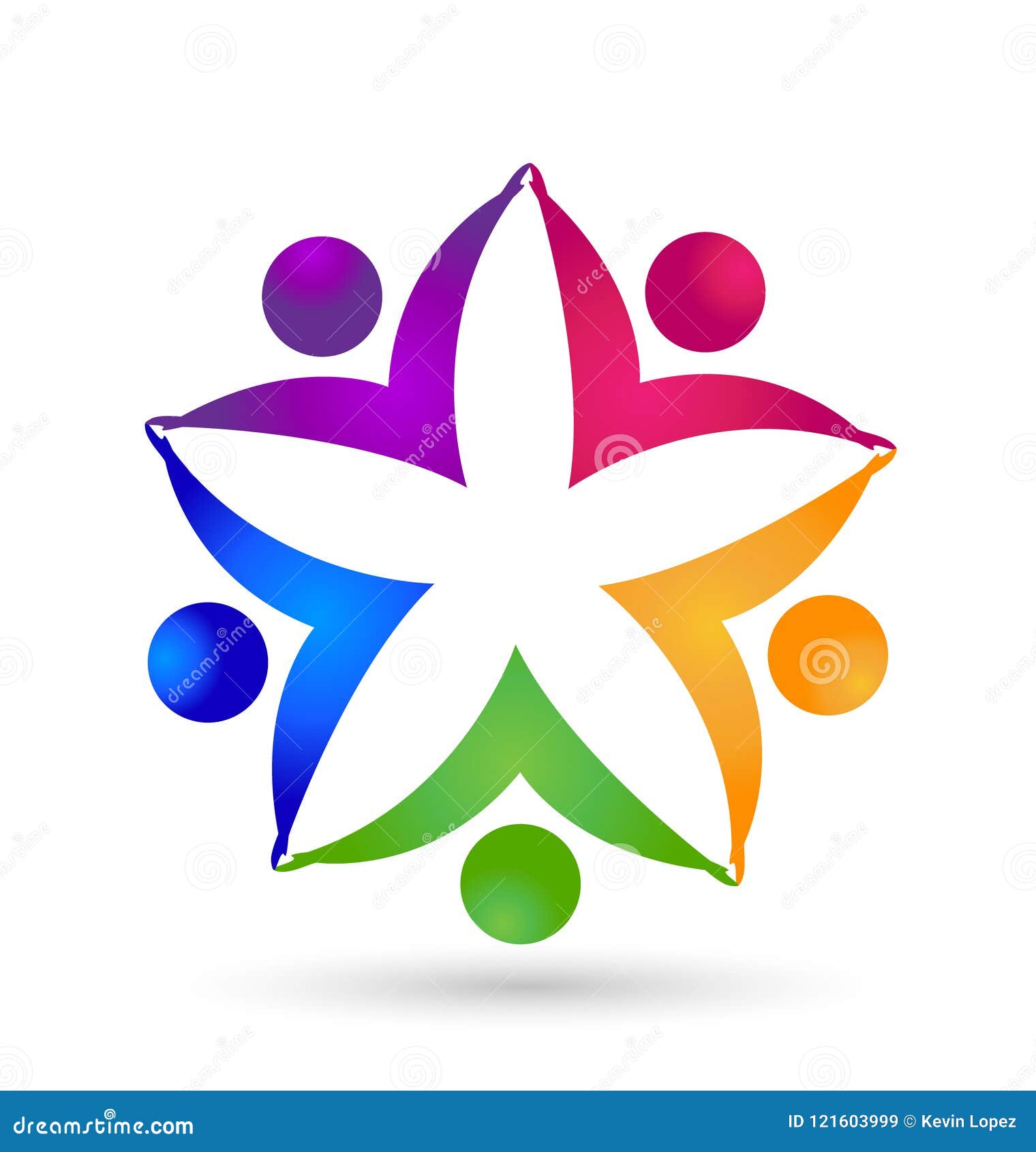 Teamwork Flower Unity People Hands Icon Vector Concept Stock Vector ...