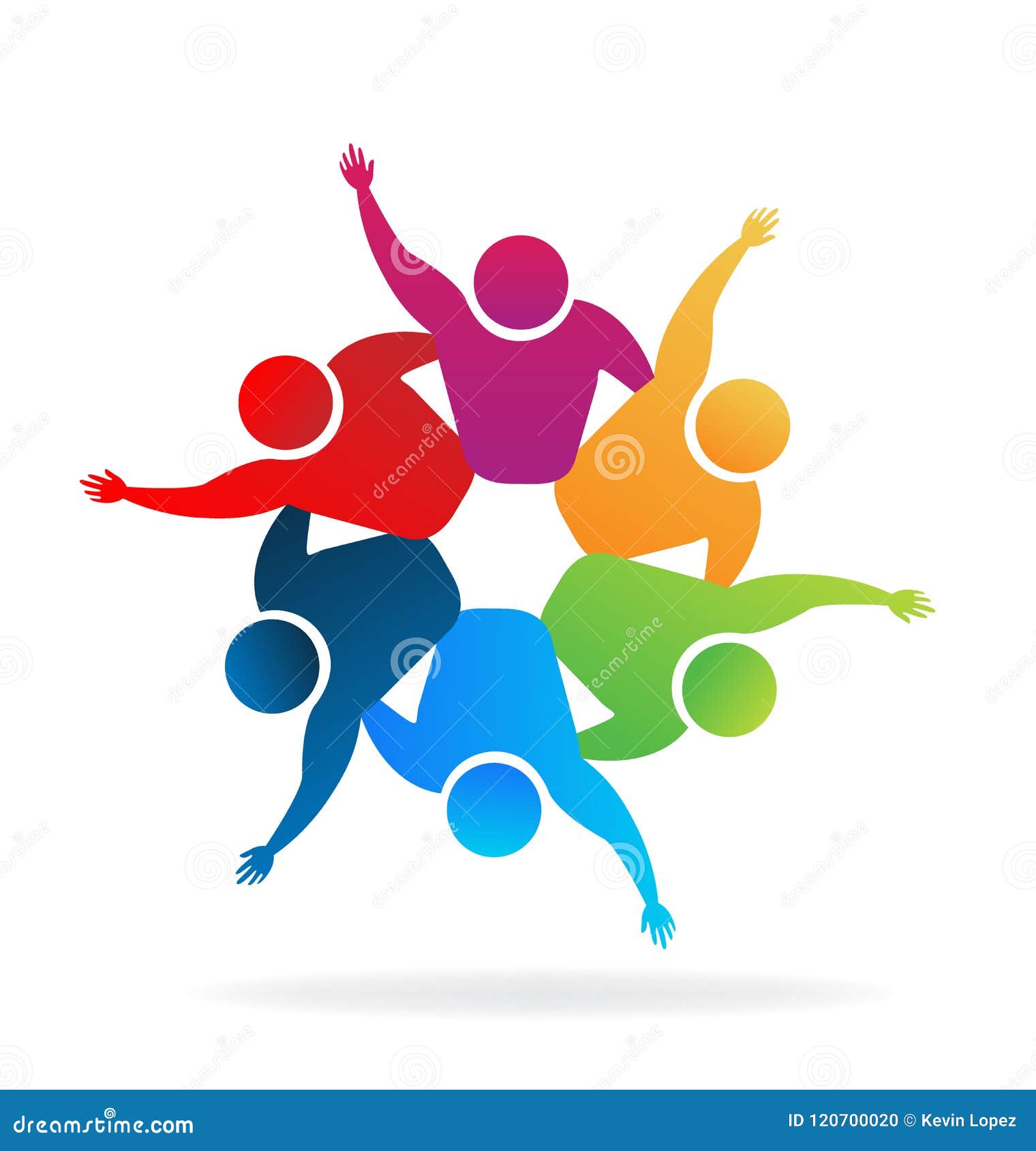 Teamwork Friendly People Vector Icon Stock Vector - Illustration of ...