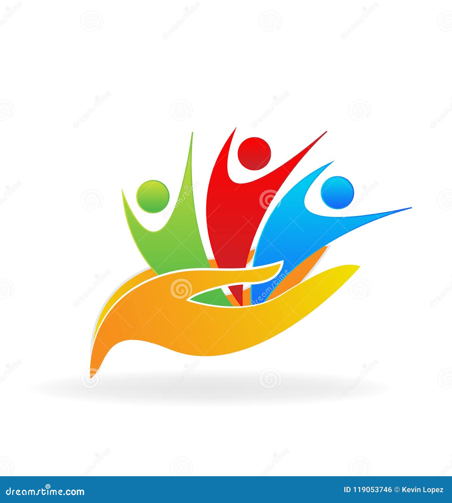 Teamwork Friends and Caring Hands Icon Stock Vector - Illustration of ...