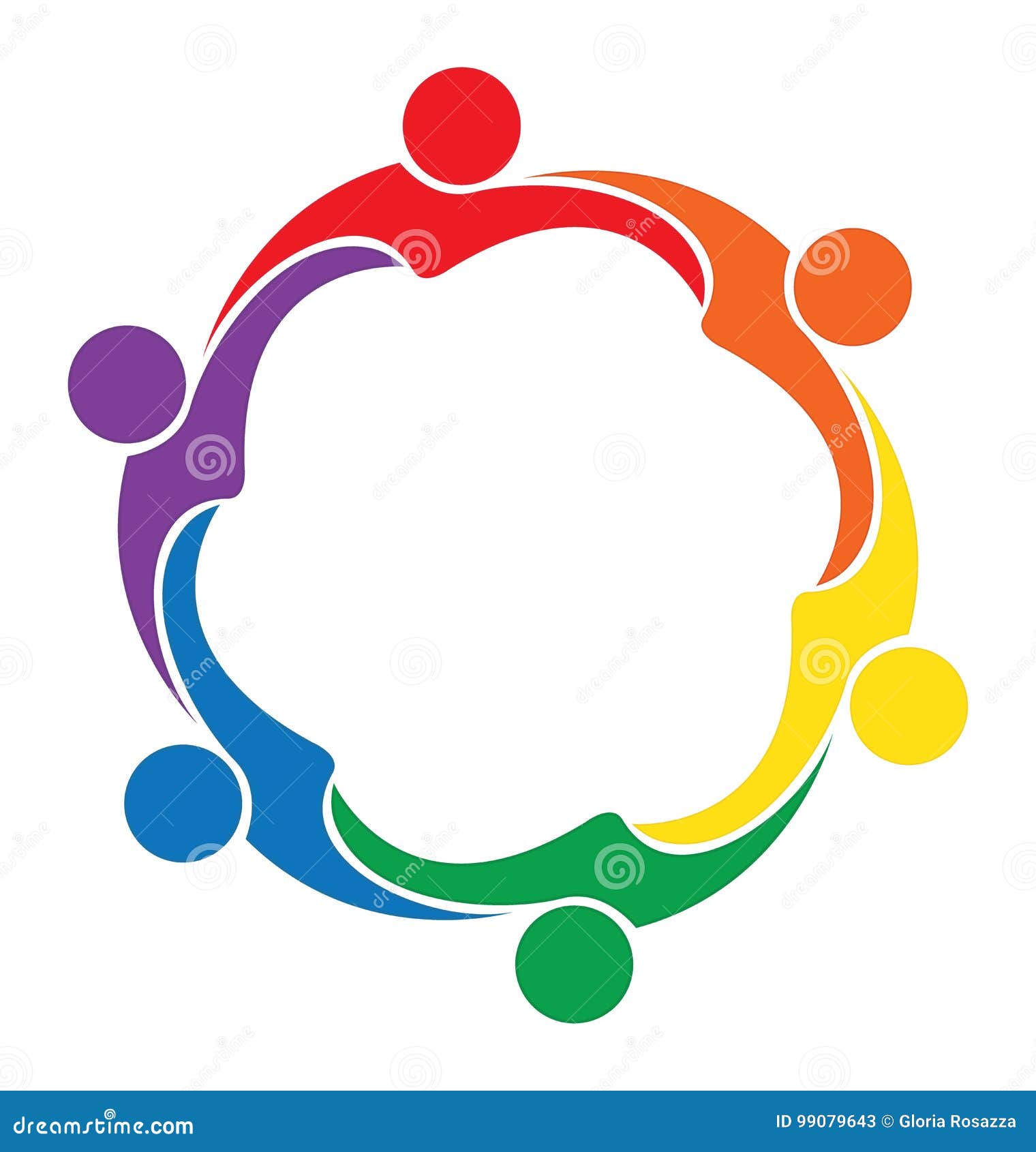 Teamwork Friendship People Logo Stock Vector - Illustration of colors ...