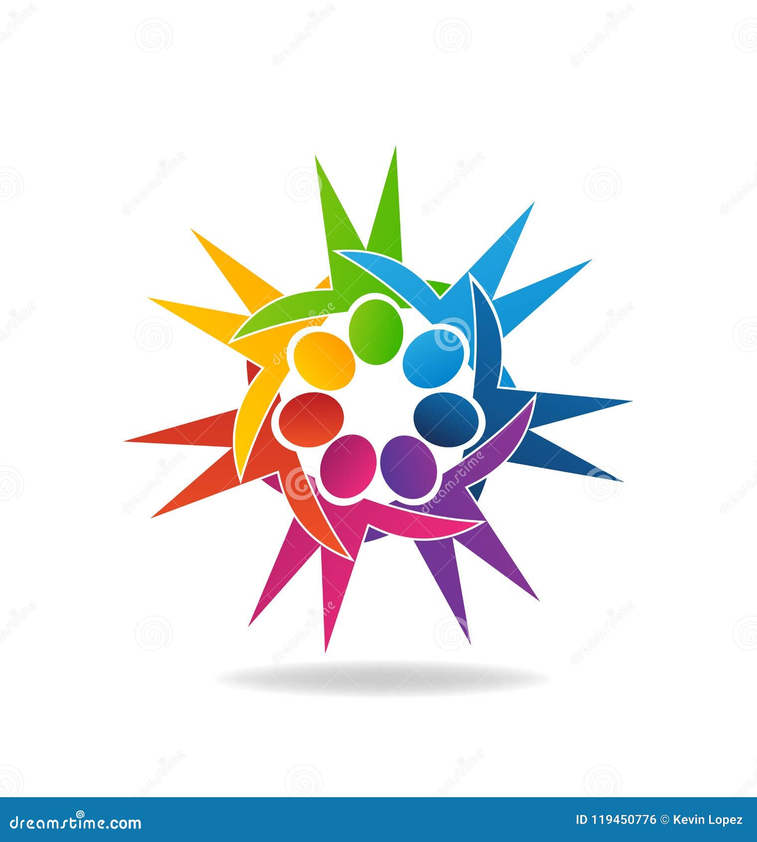 Teamwork Fun People Vector Symbol Stock Vector - Illustration of ...