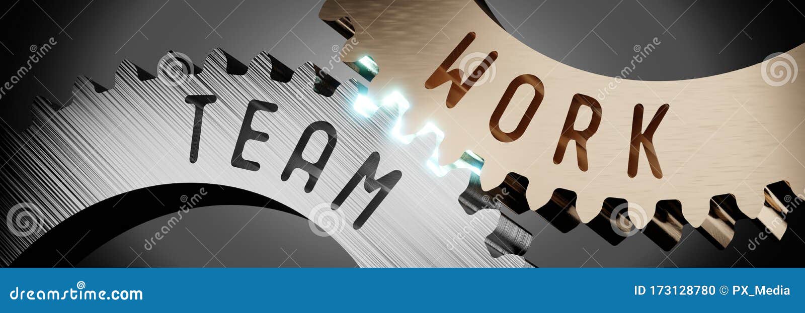 Teamwork - Typographical Gears Concept Stock Illustration ...