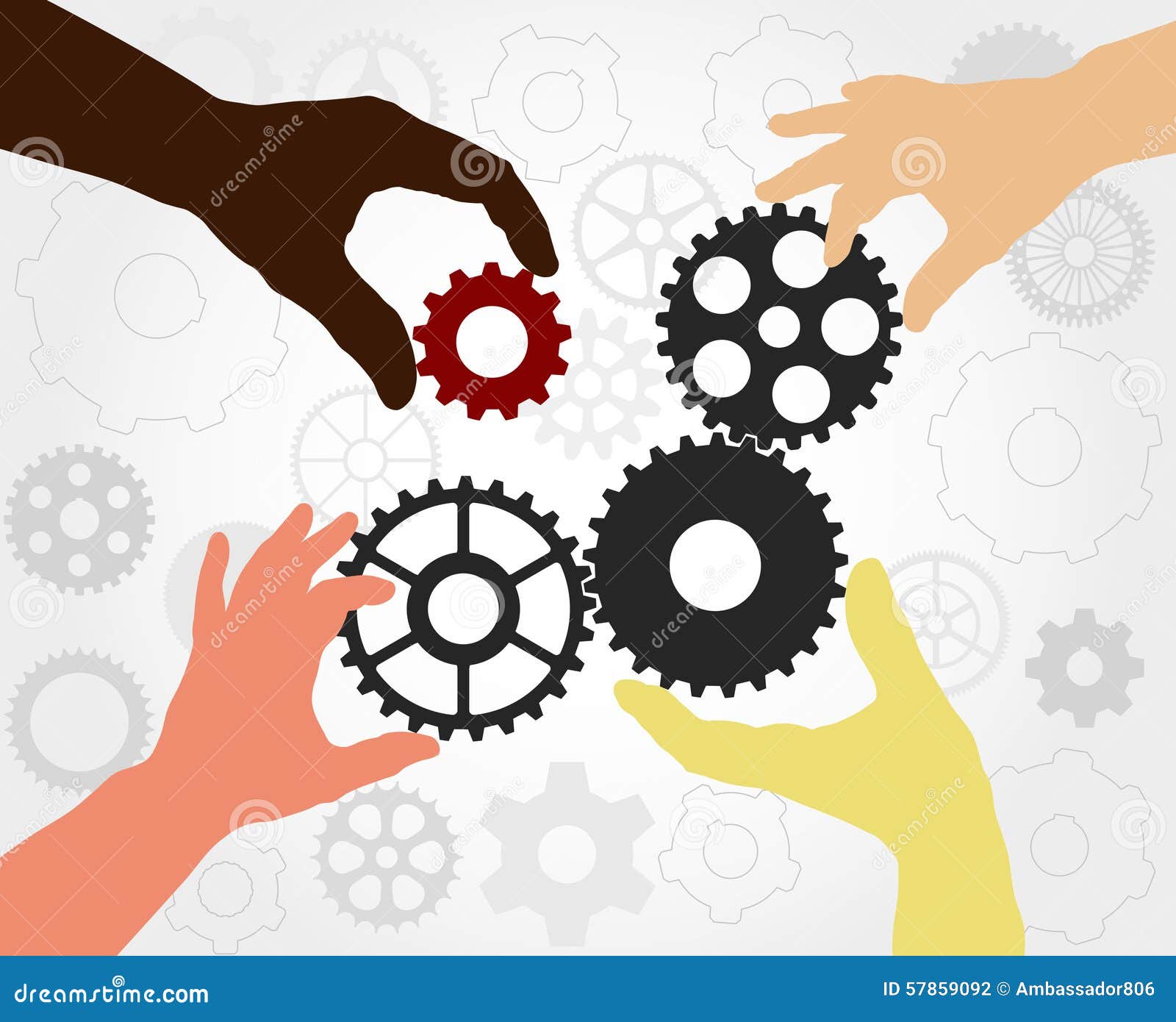 Teamwork Gears - Vector | CartoonDealer.com #57859092