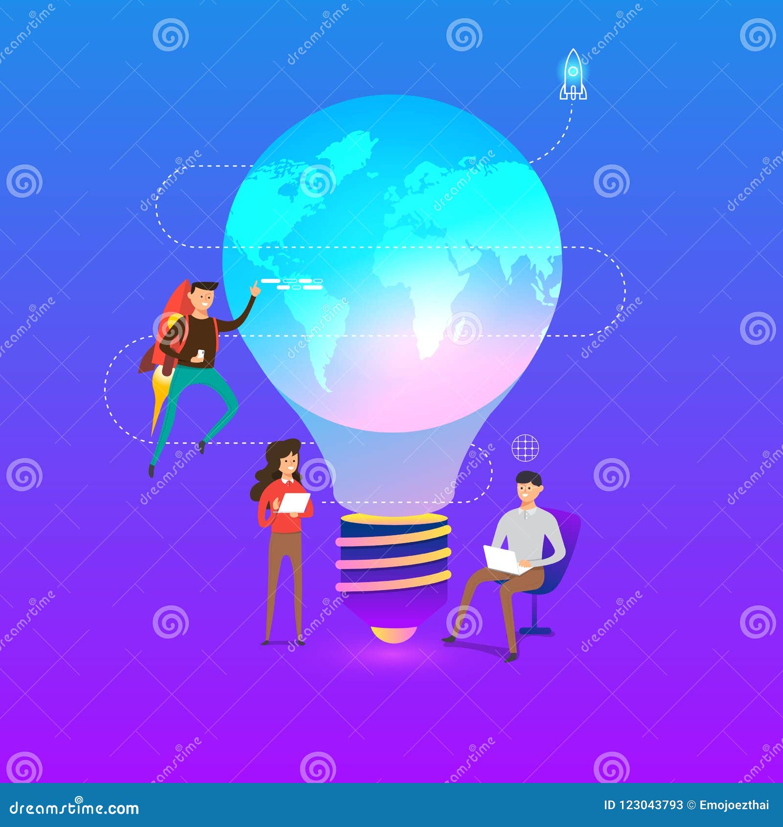 Teamwork-Gestalt innovativ vektor abbildung. Illustration von leute ...