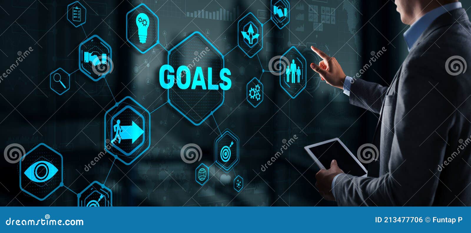 Teamwork Goals Strategy Business Support Concept Stock Photo - Image of ...