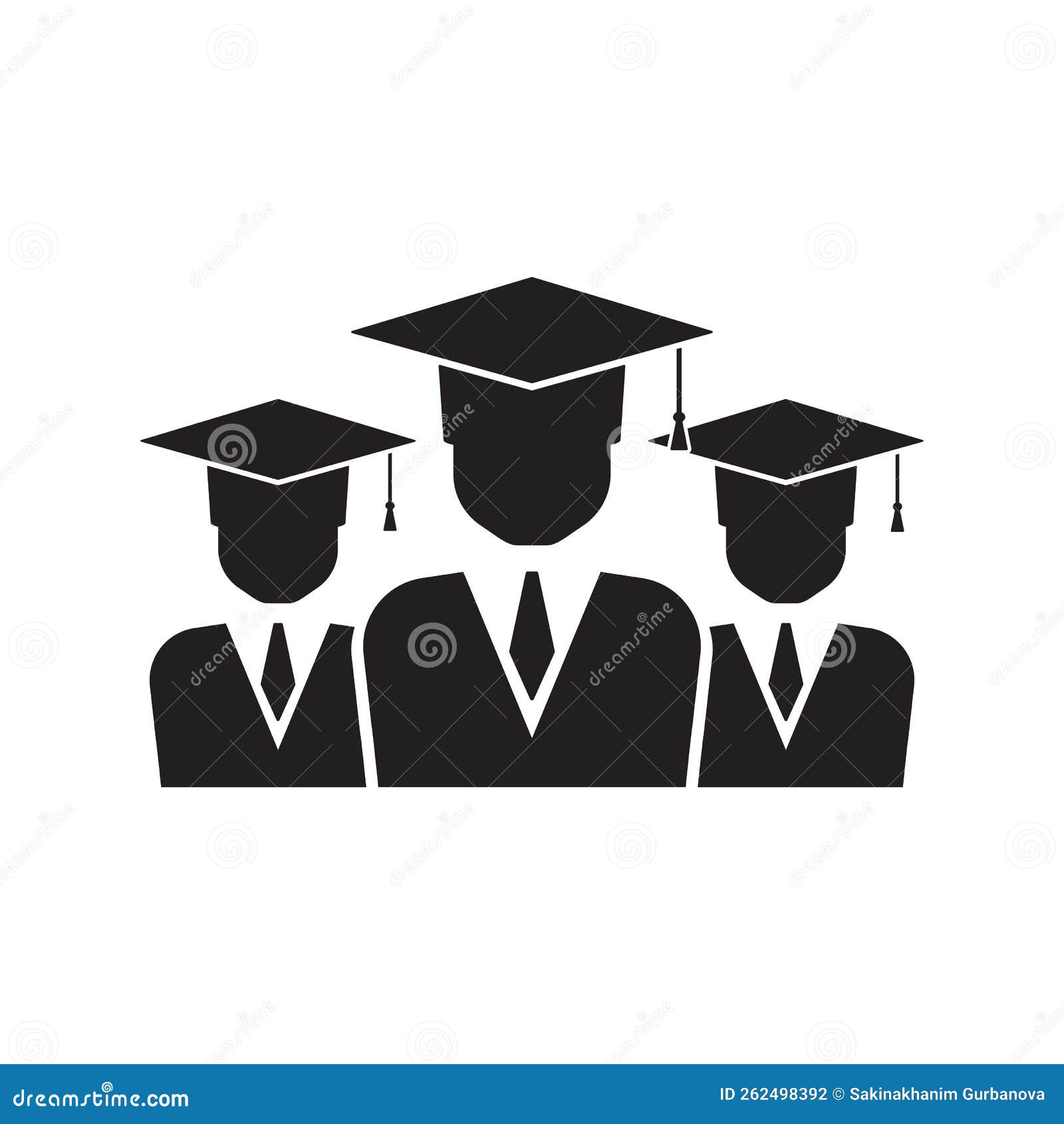 Teamwork Graduates Student Education Icon Stock Illustration ...