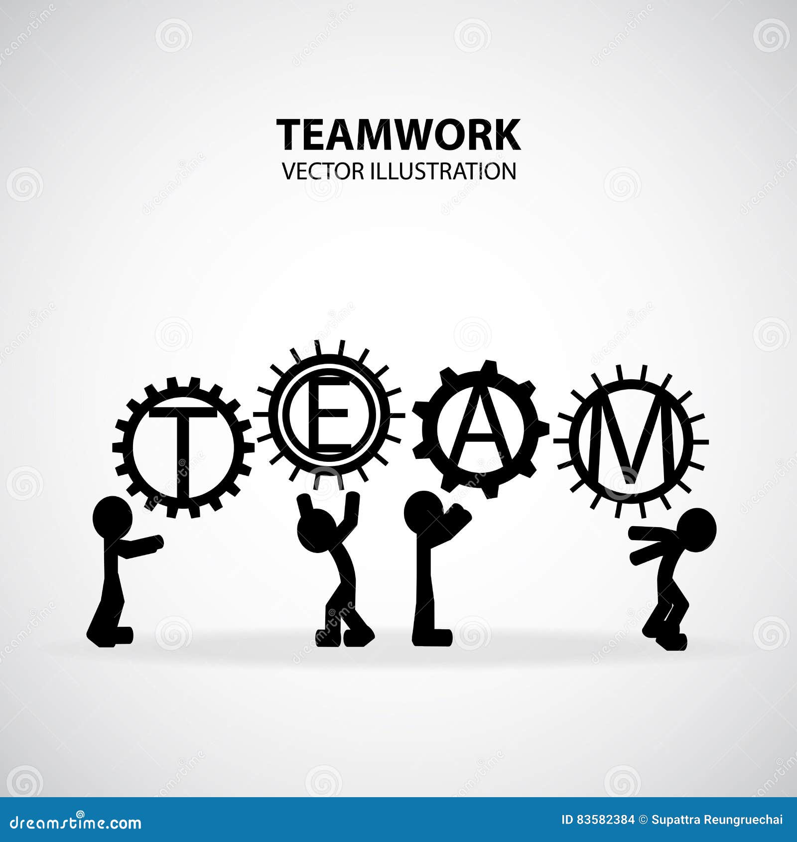 Teamwork Graphic Design stock vector. Illustration of person - 83582384