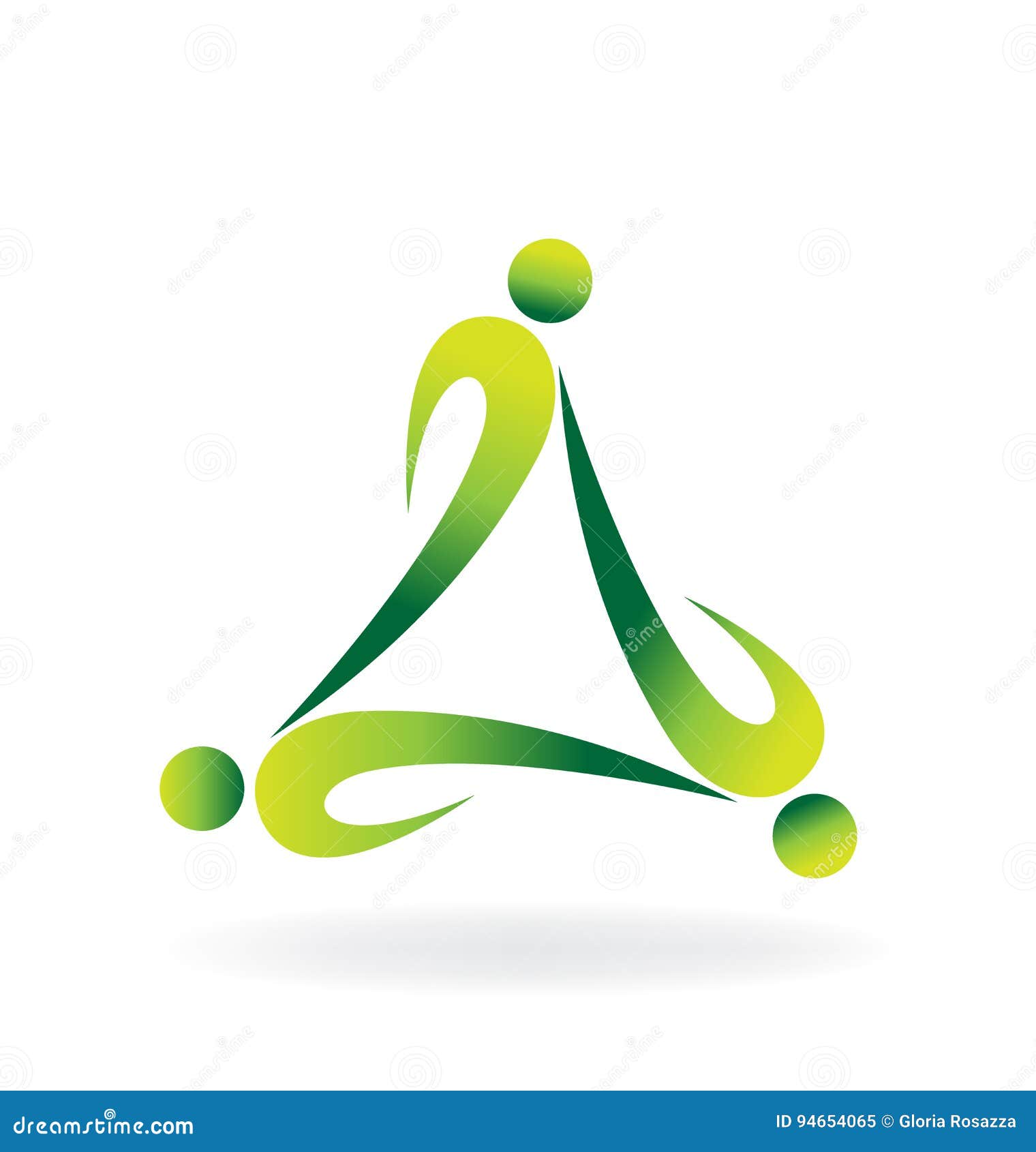 Teamwork Green Ecology Logo Vector | CartoonDealer.com #94654065