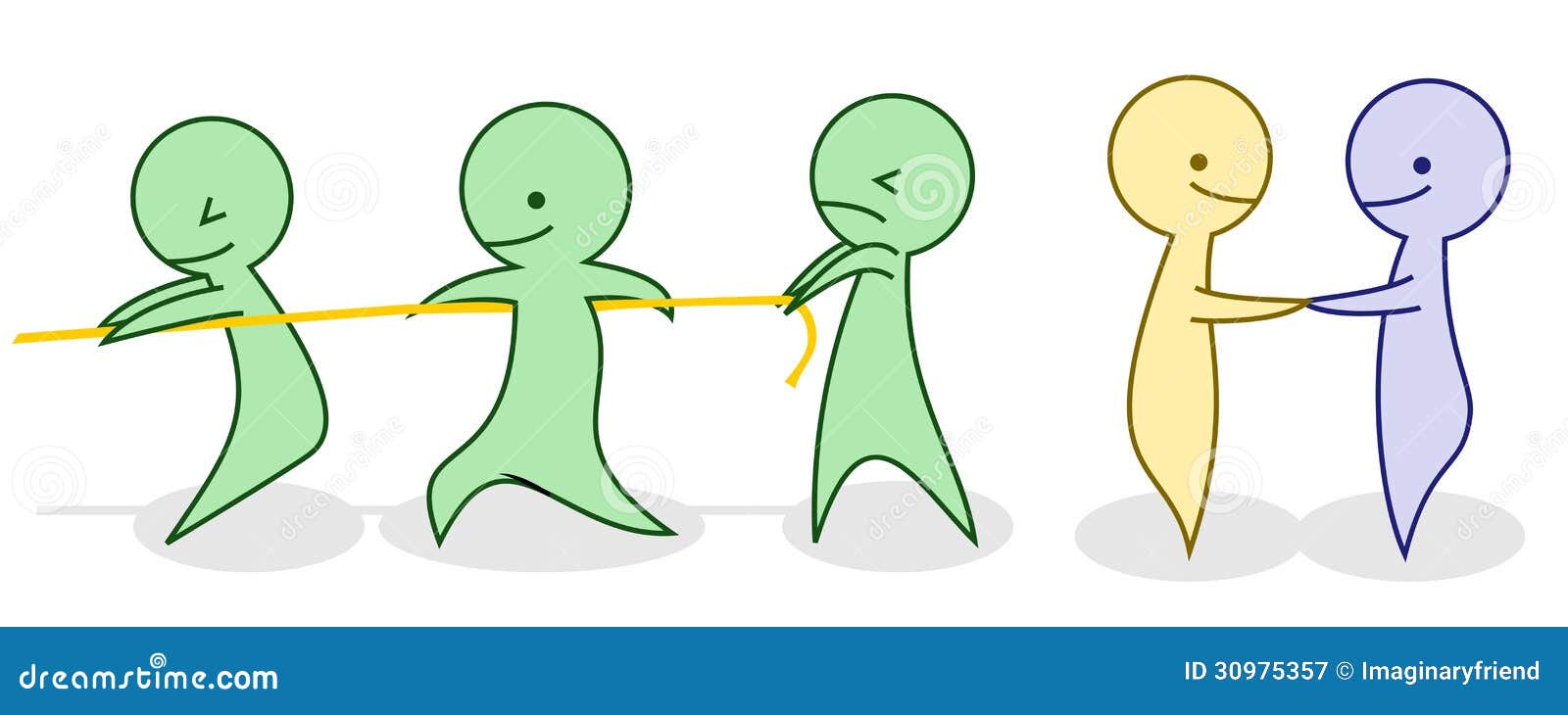 Teamwork Cartoon Characters