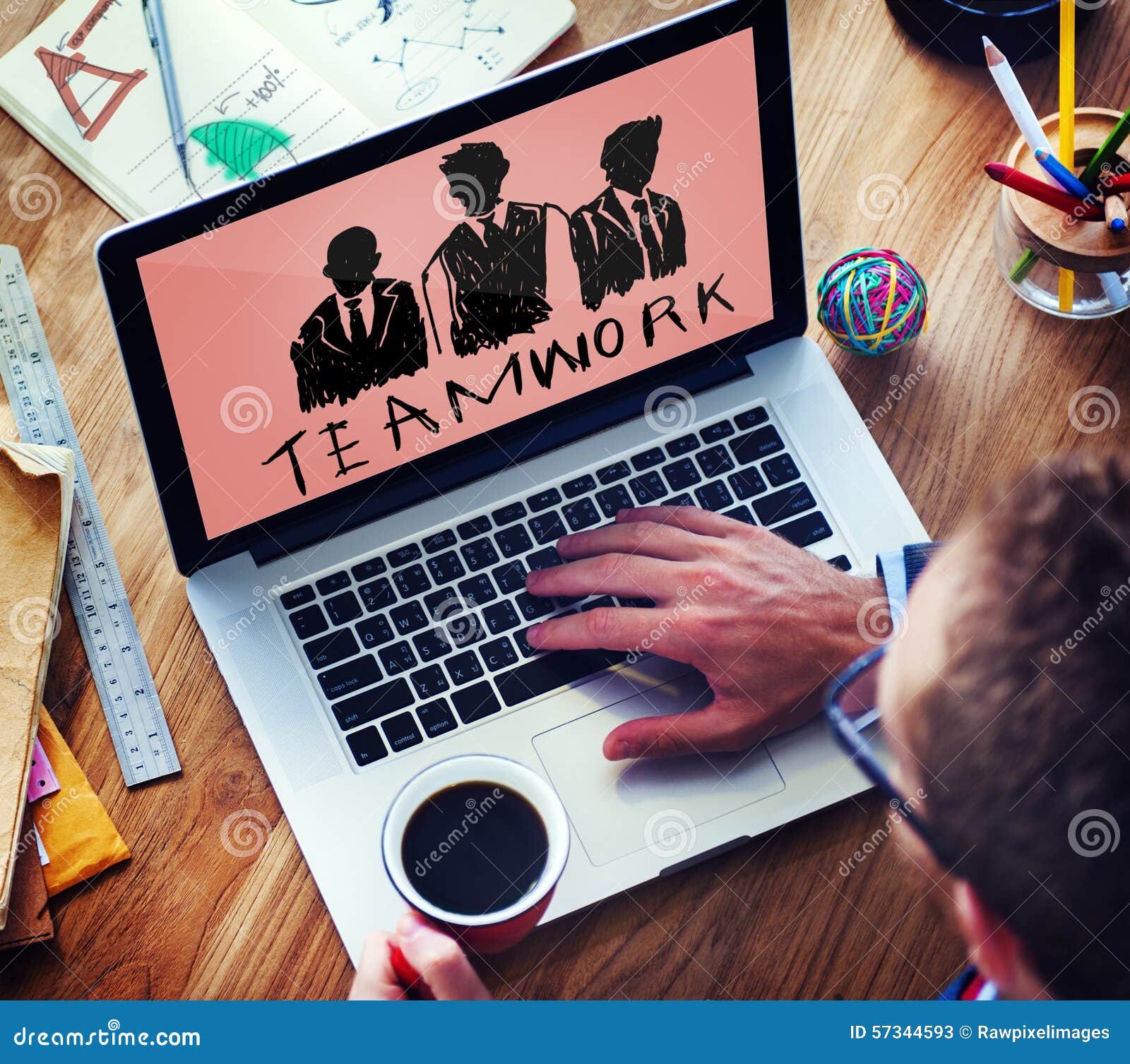 Teamwork Group Collaboration Organization Concept Stock Image - Image ...