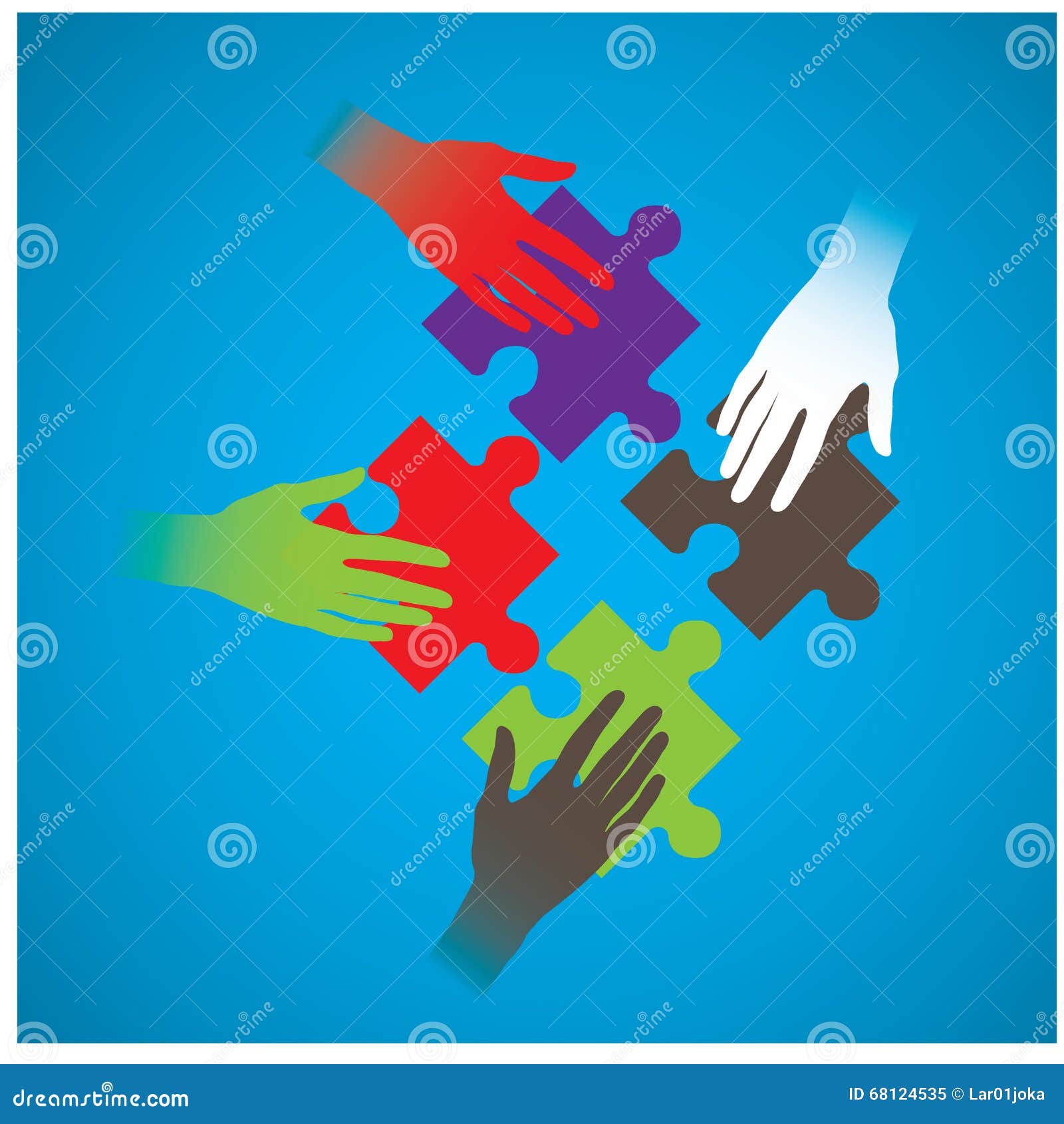 Teamwork stock illustration. Illustration of business - 68124535