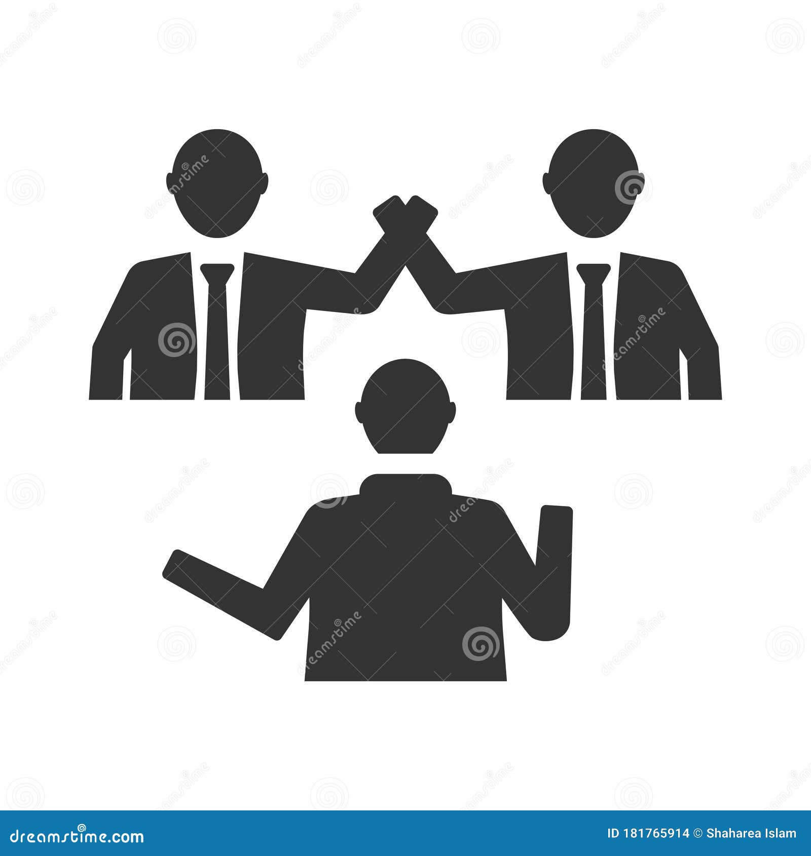 Teamwork, group Icon stock vector. Illustration of team - 181765914