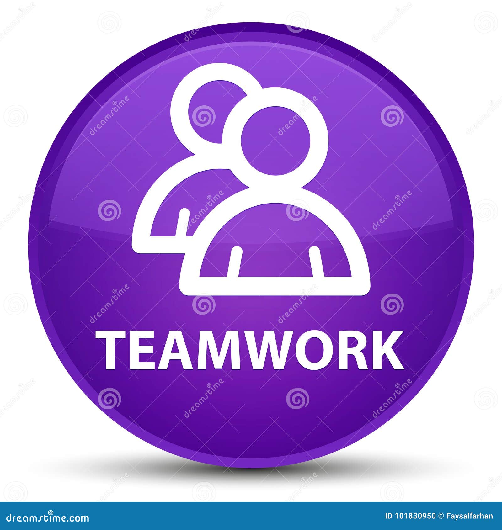 Teamwork (group Icon) Special Purple Round Button Stock Illustration ...