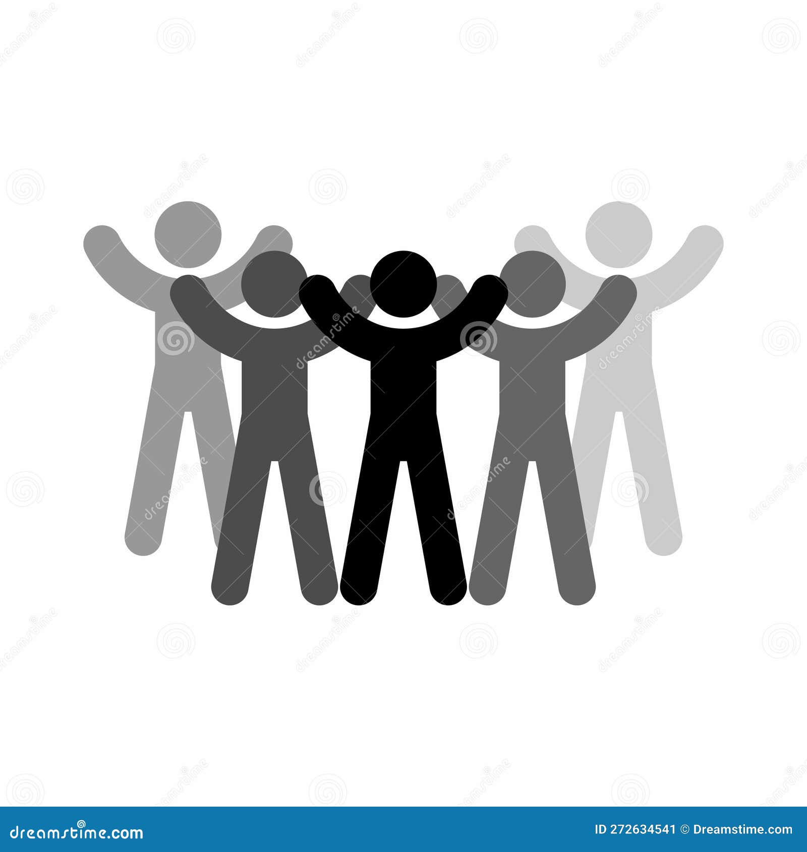 Teamwork, Group of People Icon Outline Vector Stock Vector ...