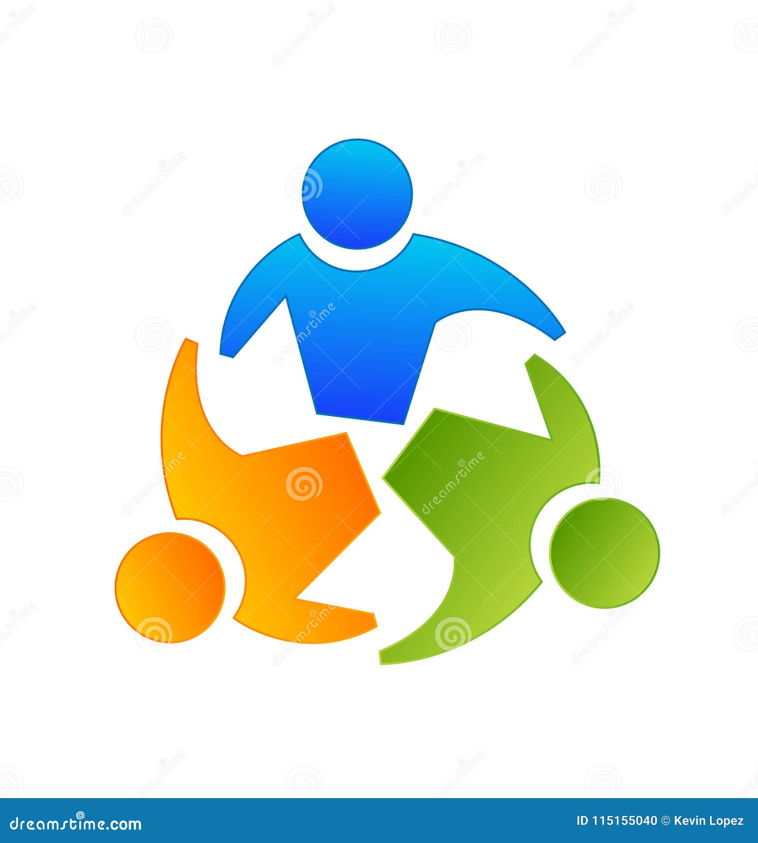 Teamwork Group Planning and Discussion Vector Logo Stock Vector ...