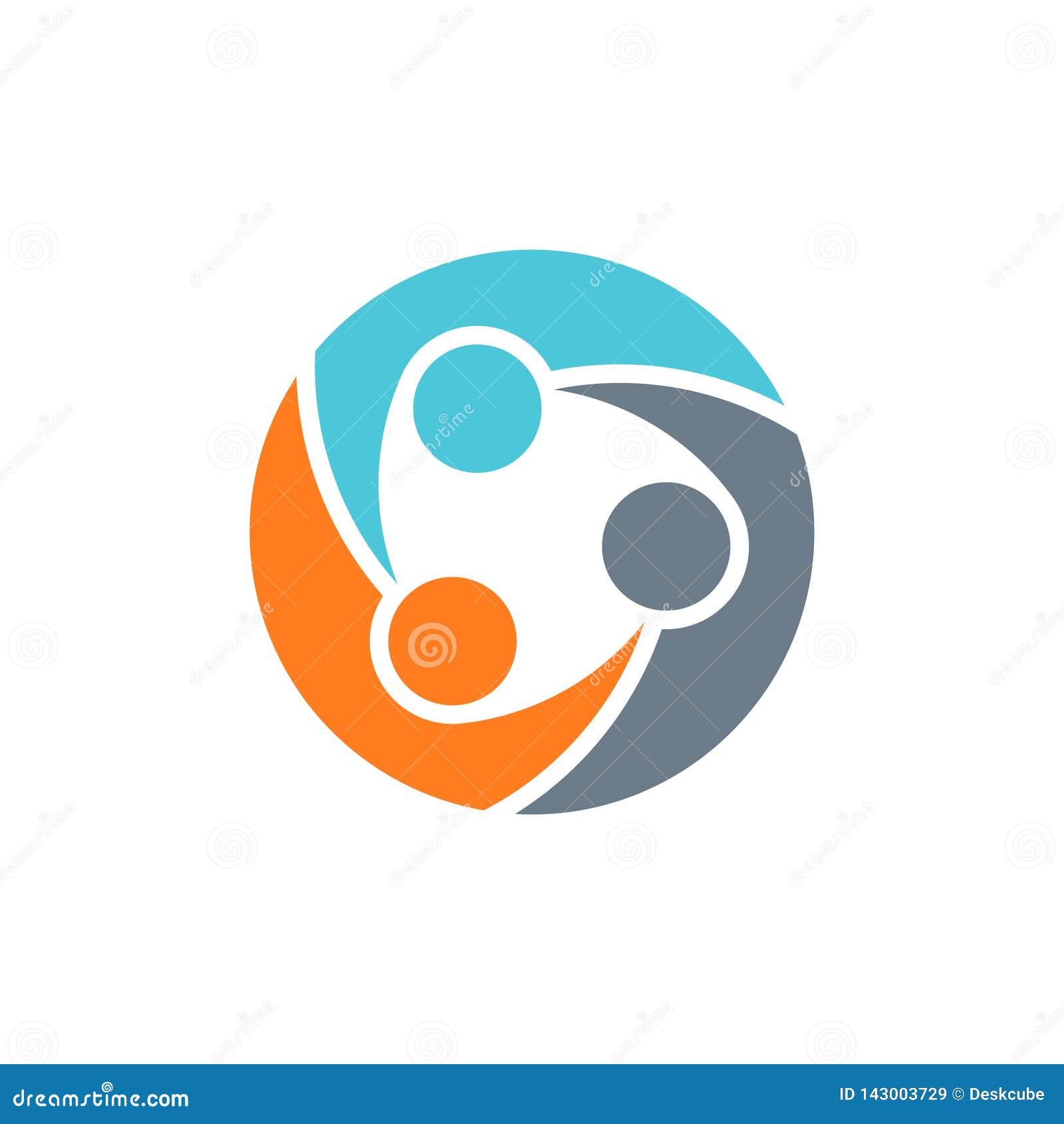 Teamwork Group of Three People Logo Stock Vector - Illustration of ...