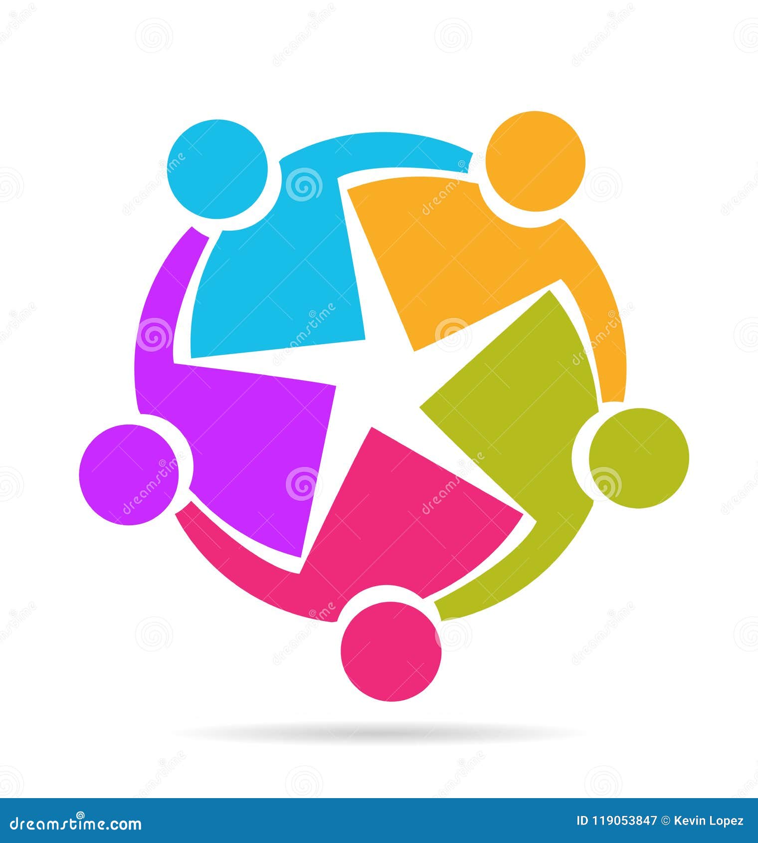 Teamwork Group Working Together Icon Stock Vector - Illustration of ...
