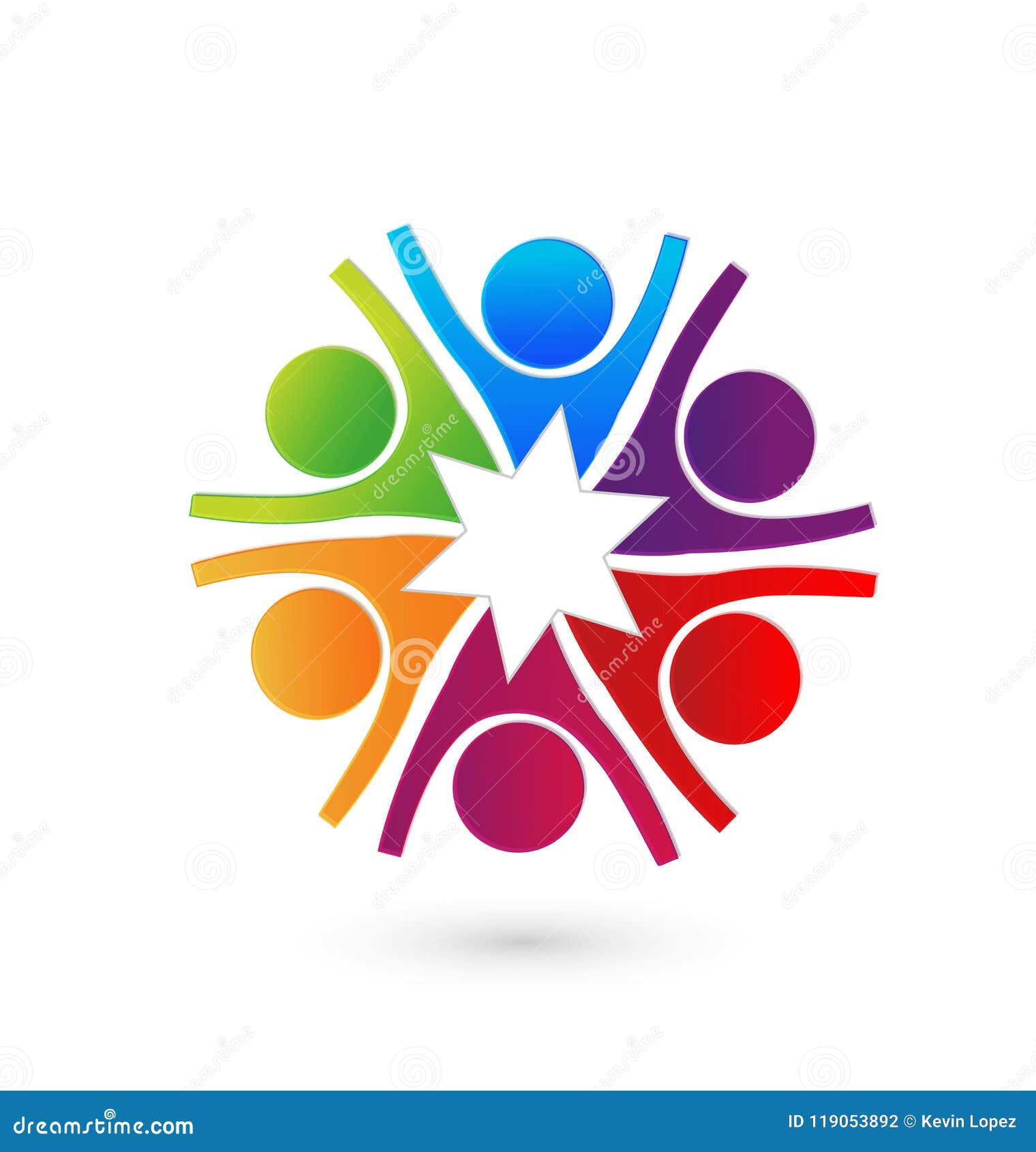 Teamwork Group Working Together Icon Stock Vector - Illustration of ...
