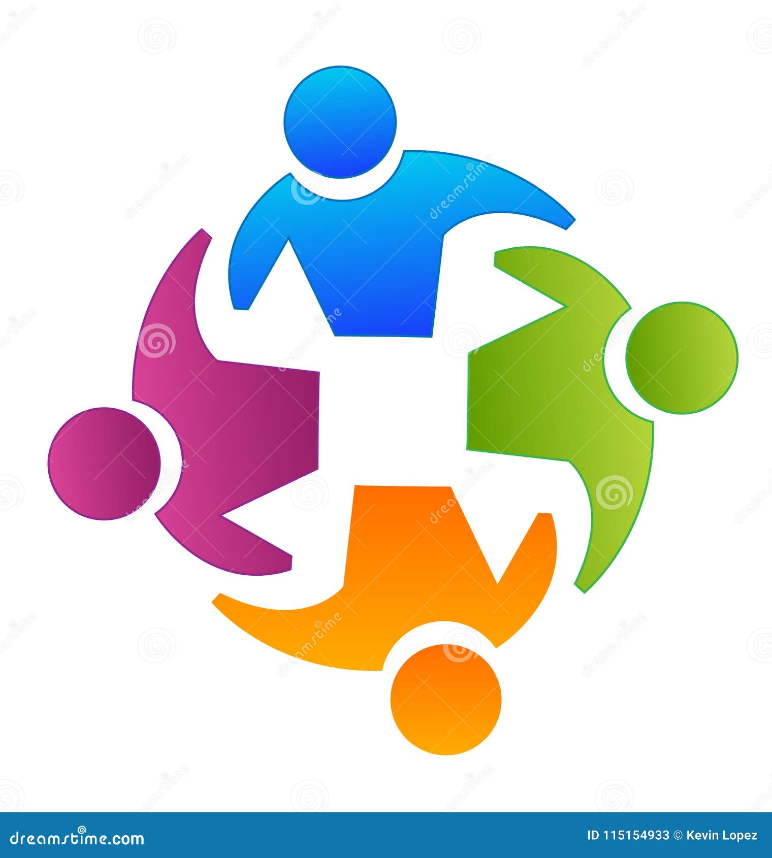 Teamwork-Gruppensitzung, Planung Und Diskussion, Logovektor Vektor Abbildung - Illustration von ...