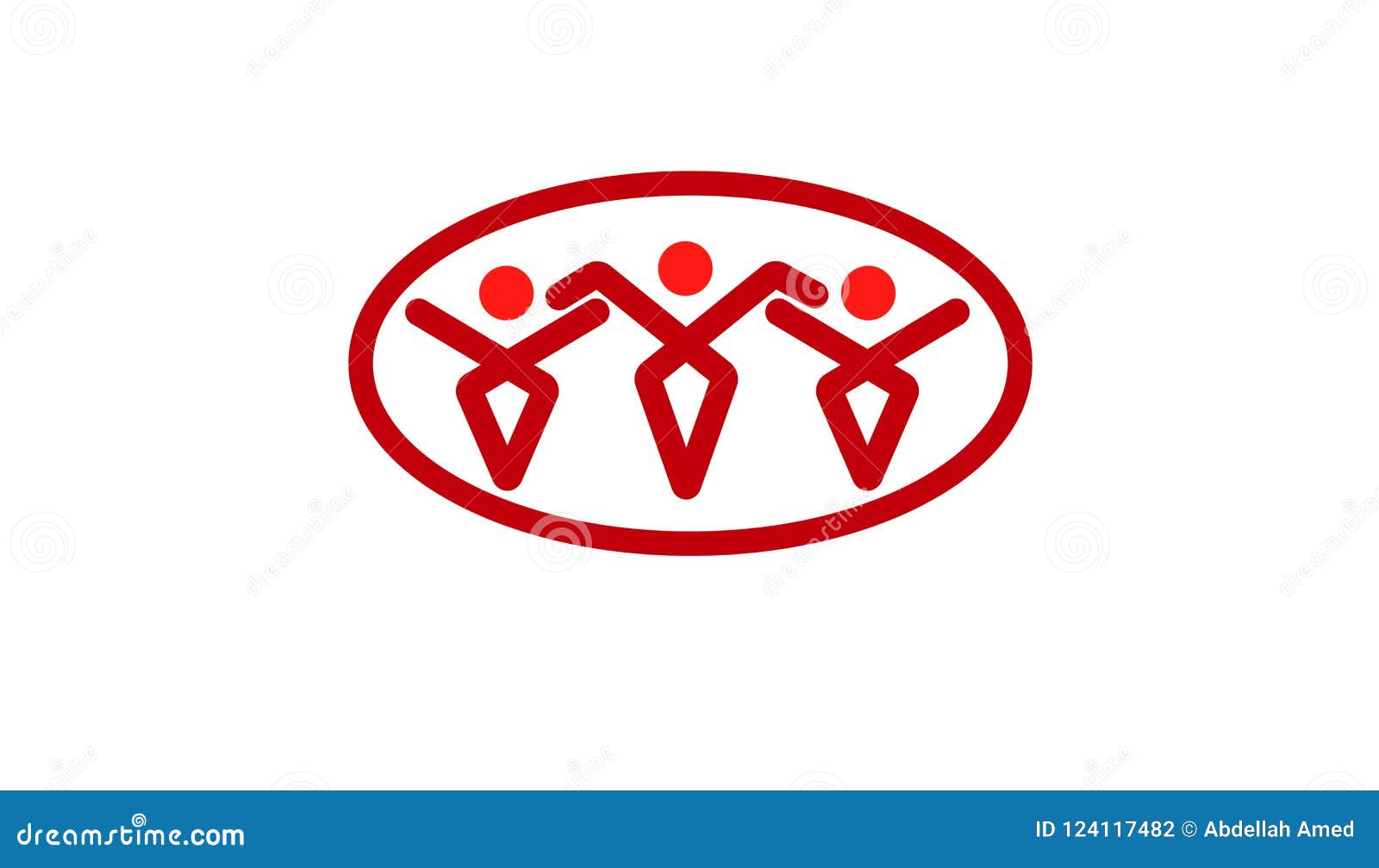 Teamwork Gym Logo Design Illustration Stock Vector - Illustration of ...