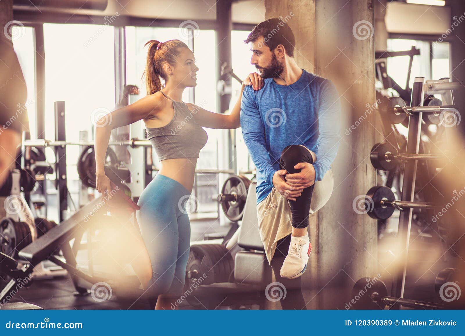 Teamwork at gym. stock image. Image of healthy, coach - 120390389