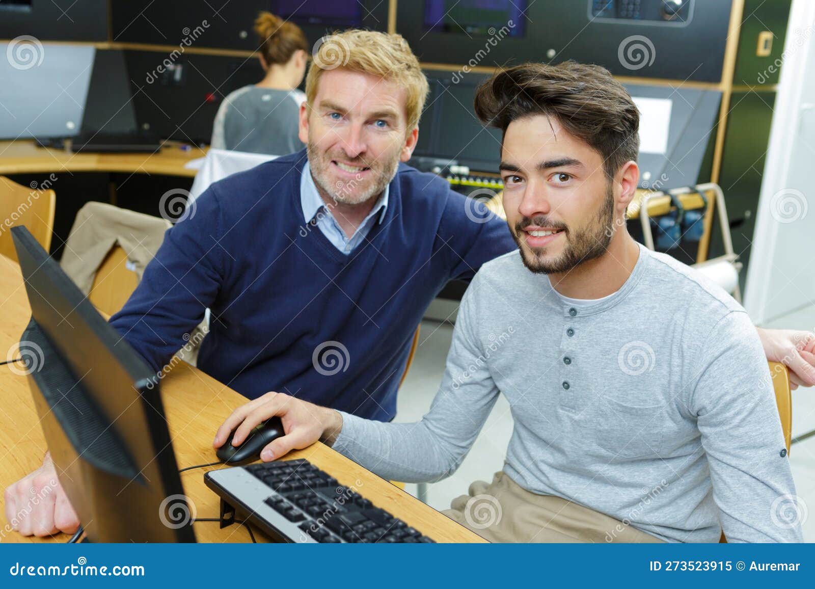 Teamwork Hand Multitasking Man Working on Laptop Stock Image - Image of ...