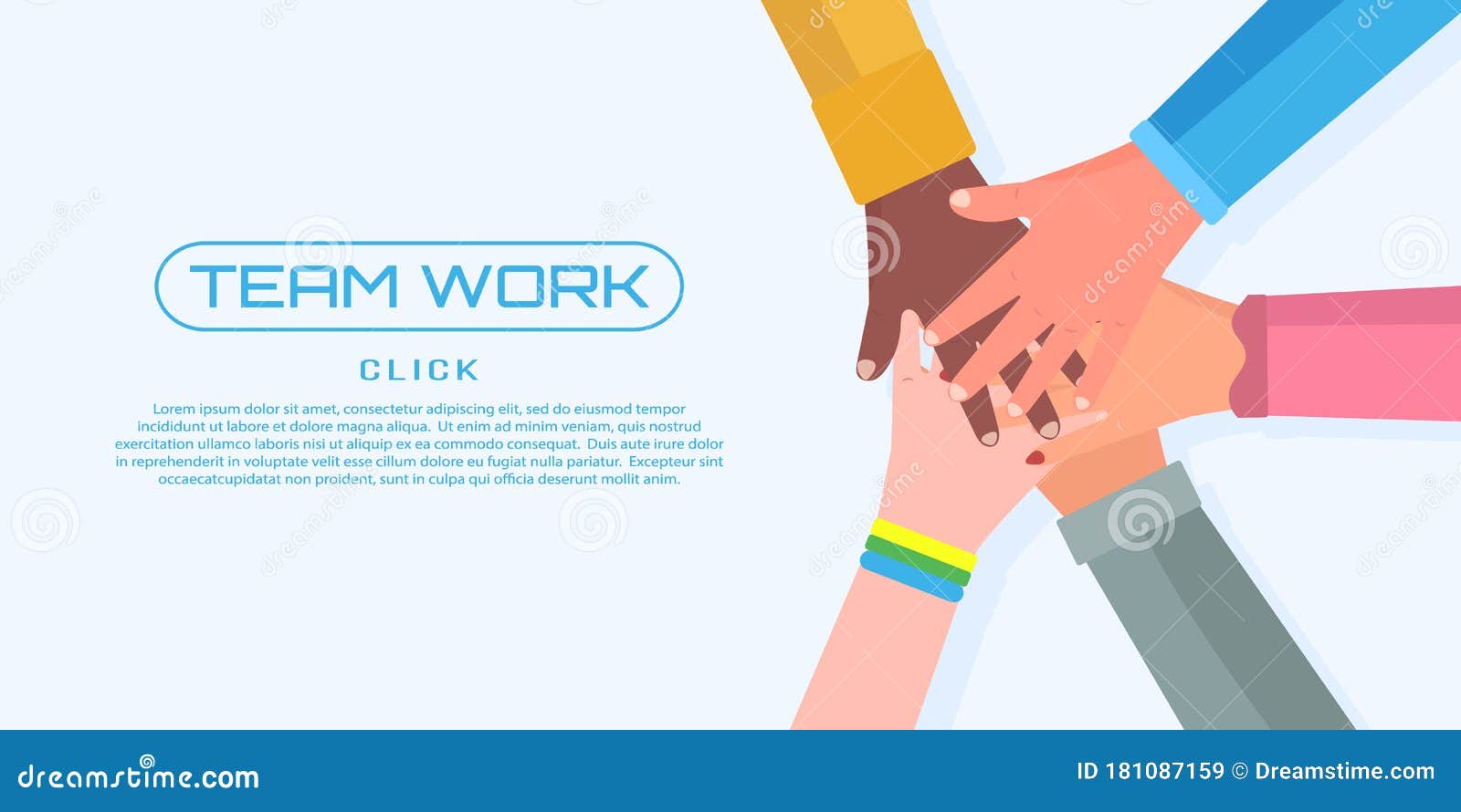 Teamwork, hands people. stock vector. Illustration of partnership ...