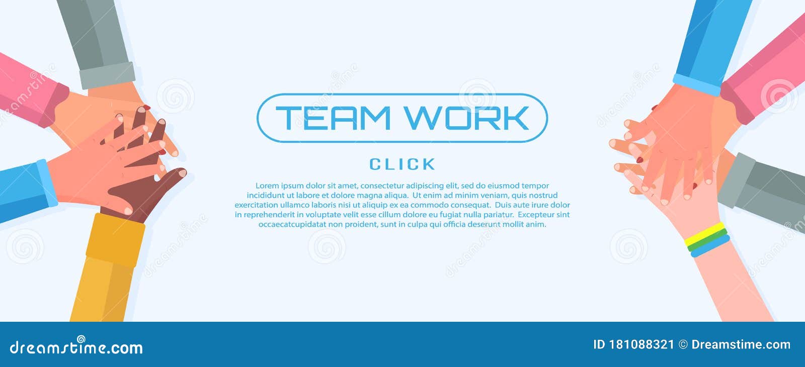 Teamwork, hands people. stock vector. Illustration of help - 181088321
