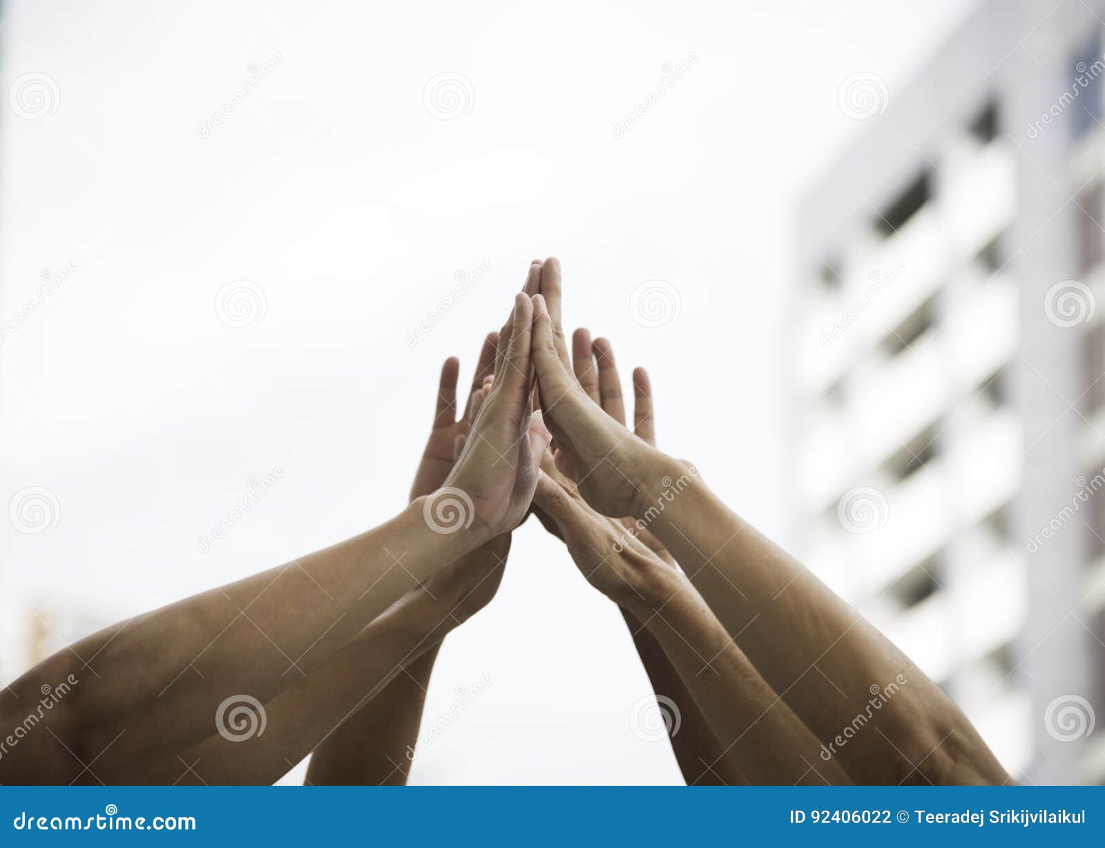 Teamwork hands stock photo. Image of cooperation, partnership - 92406022