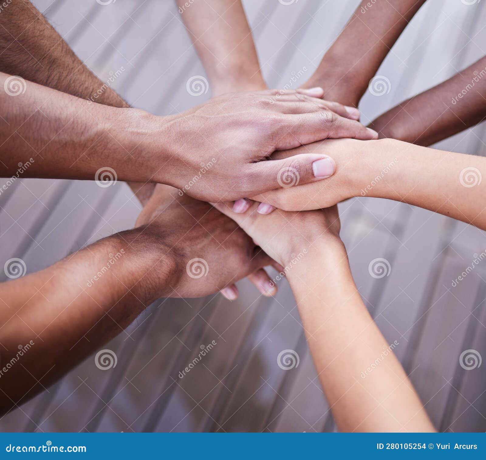 Teamwork, Hands and Diversity of People in Support, Agreement and ...