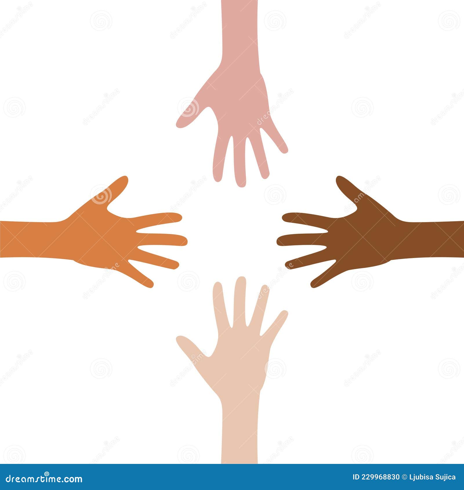 Teamwork Hands Icon Isolated on White Background Stock Vector ...