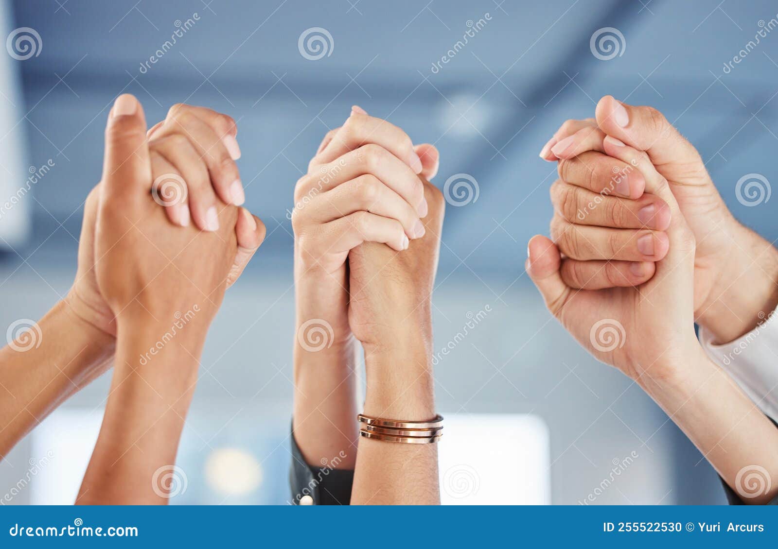 Teamwork, Hands and Motivation with a Team of People Working in ...