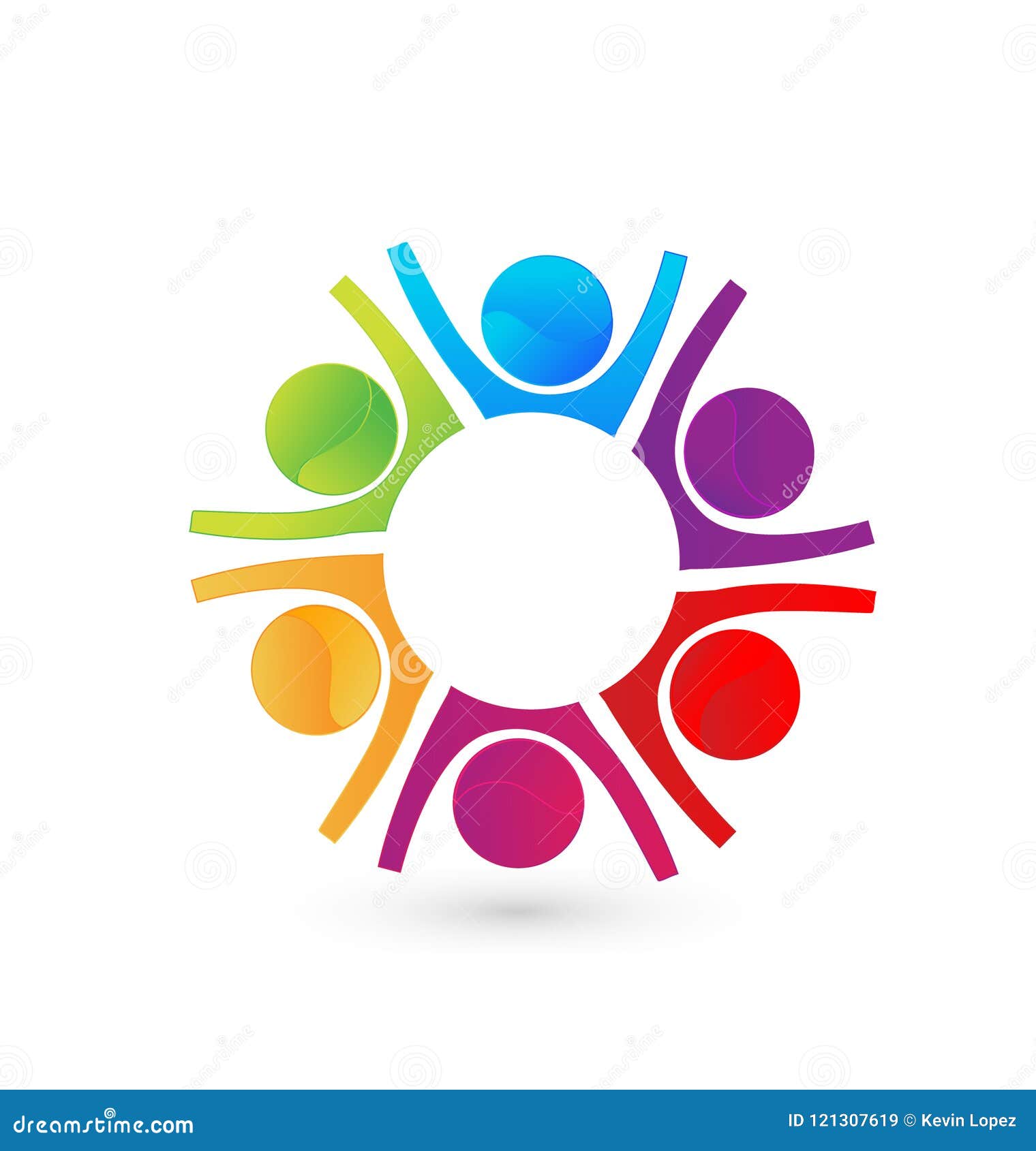 Teamwork Happy People, Vector Icon Stock Vector - Illustration of ...