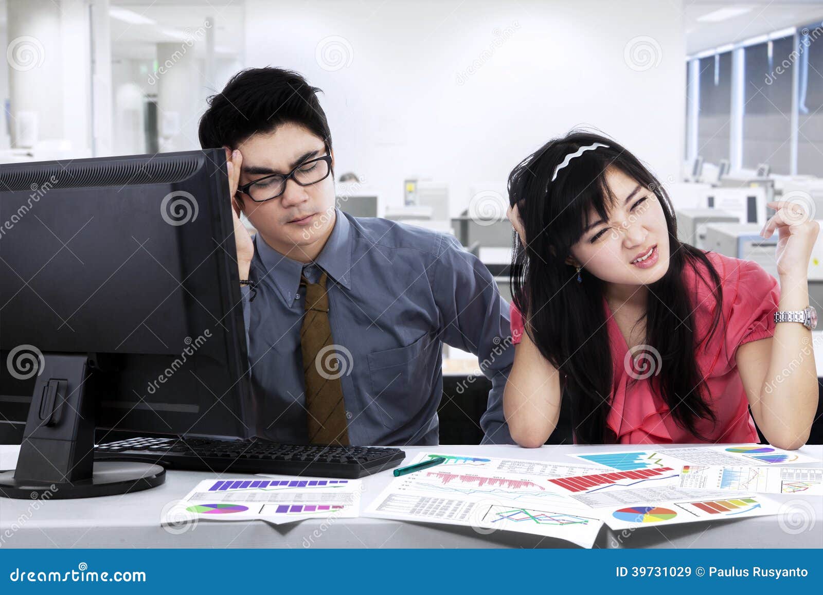 Teamwork Having Problem at Office Stock Image - Image of people ...