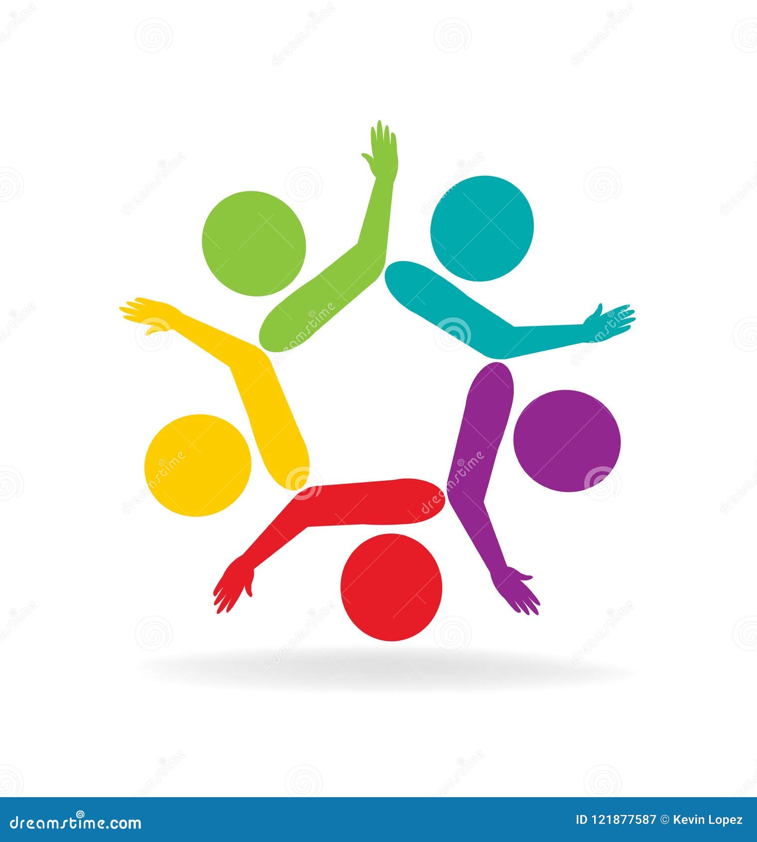 Teamwork Helpful Support People. Vector Logo Symbol Stock Vector ...