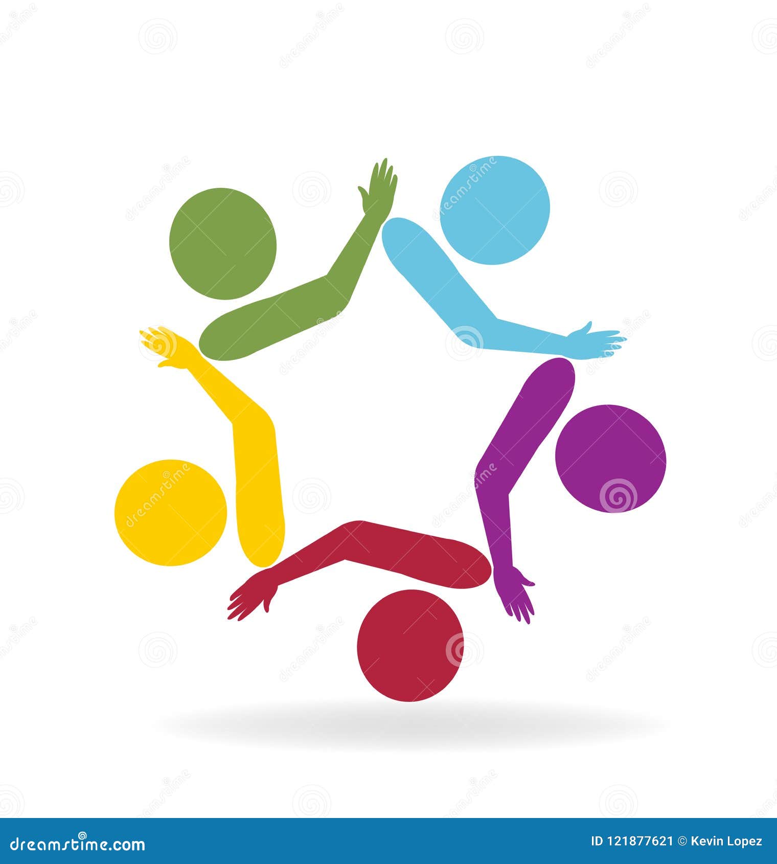 Teamwork Helpful Support People. Vector Logo Symbol Stock Vector ...