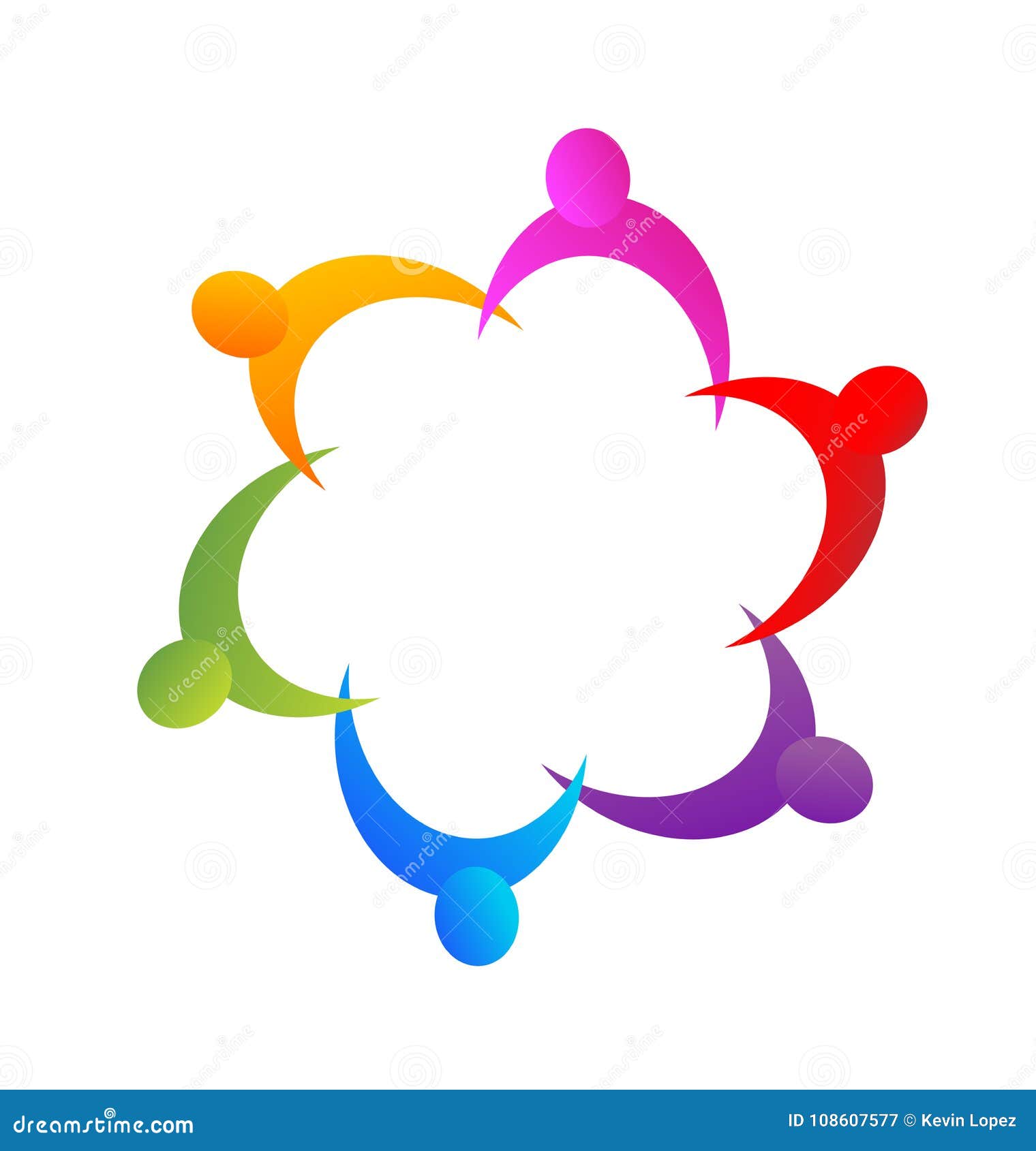 Teamwork Helping Hand People Figures Vector Logo Stock Vector ...