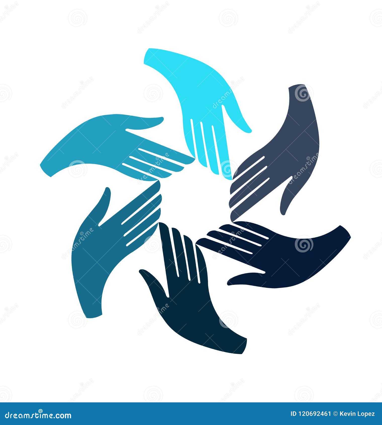 Teamwork Helping Business Card Logo Vector Illustration | CartoonDealer ...