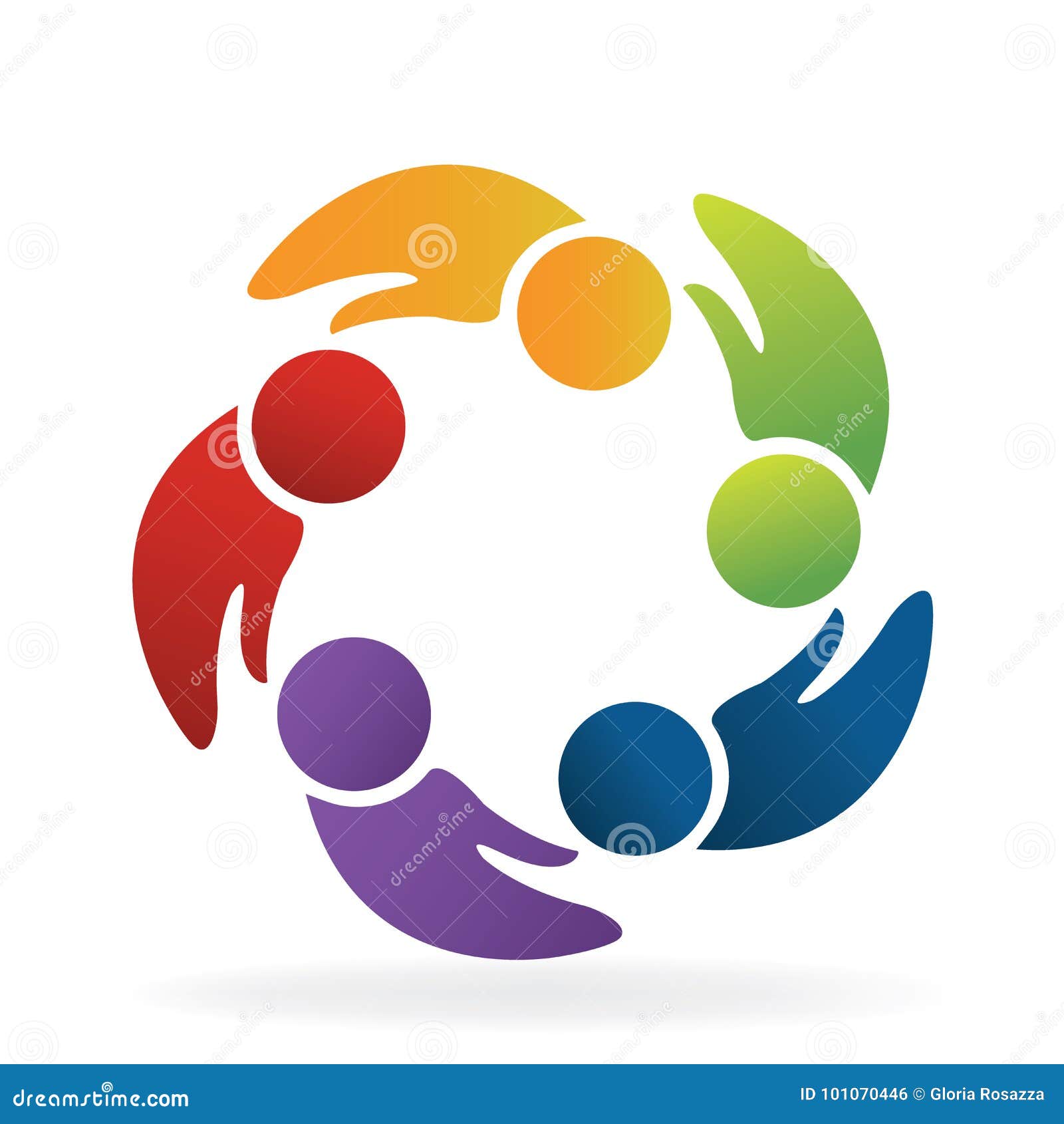 Teamwork Helping Hand People Figures Vector Logo | CartoonDealer.com ...