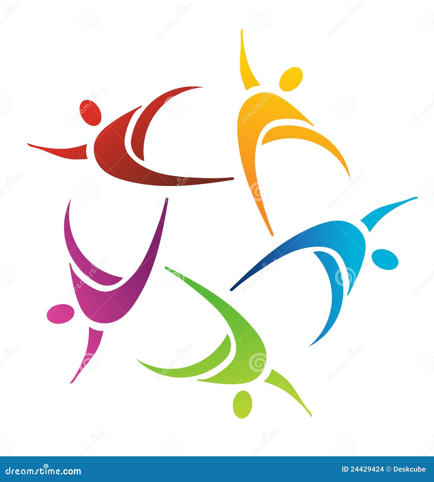 Teamwork Hi five logo stock vector. Illustration of logo - 24429424