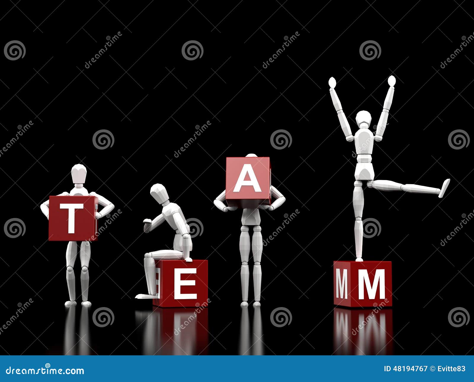 Teamwork. stock illustration. Illustration of leader - 48194767