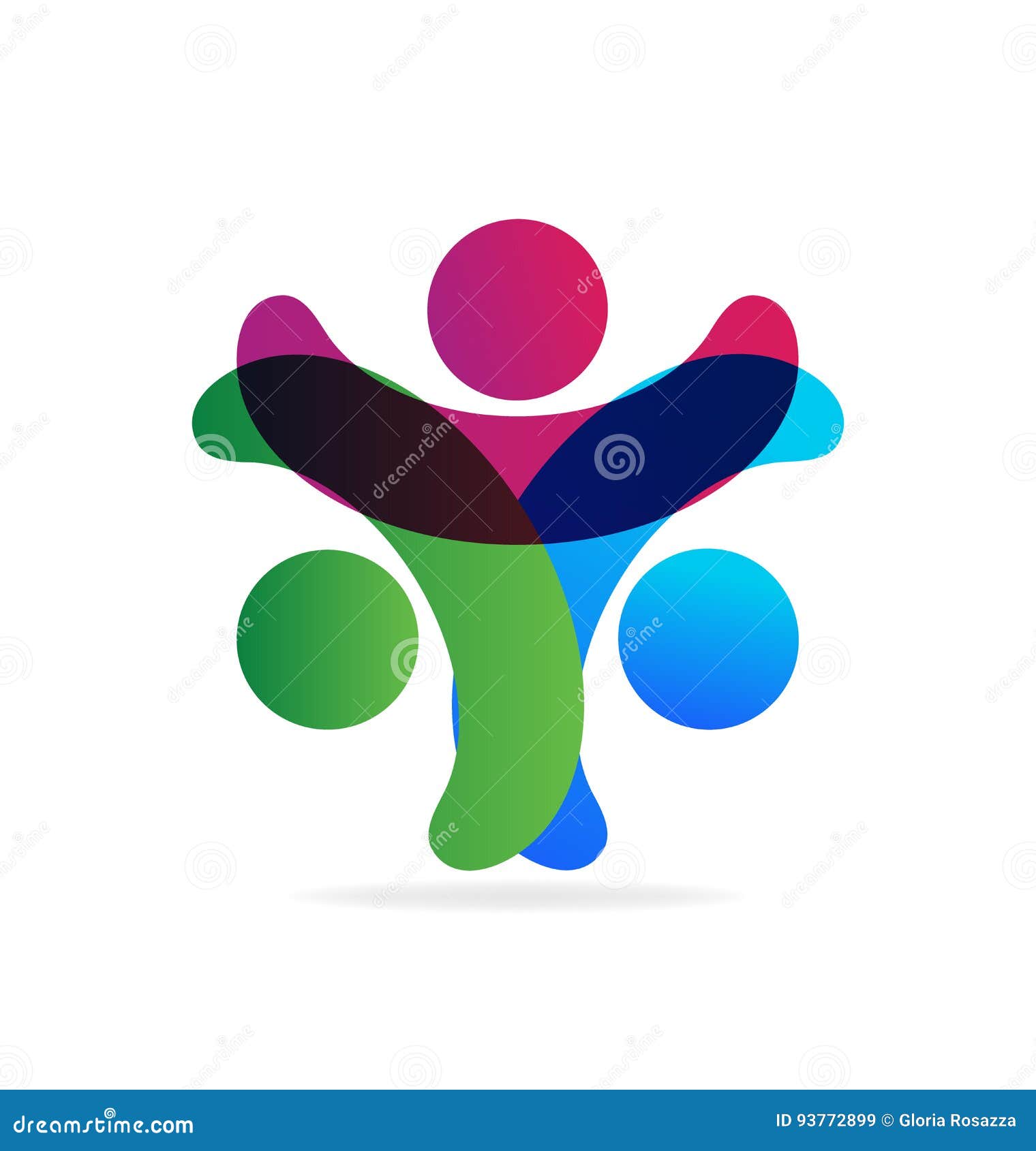 Teamwork Holding Hands People Business Logo Stock Vector - Illustration ...