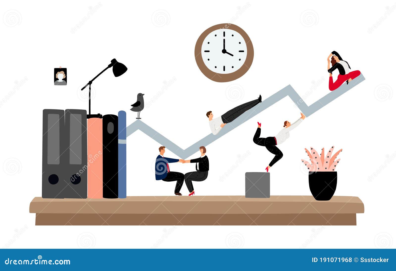 Teamwork from home stock vector. Illustration of home - 191071968
