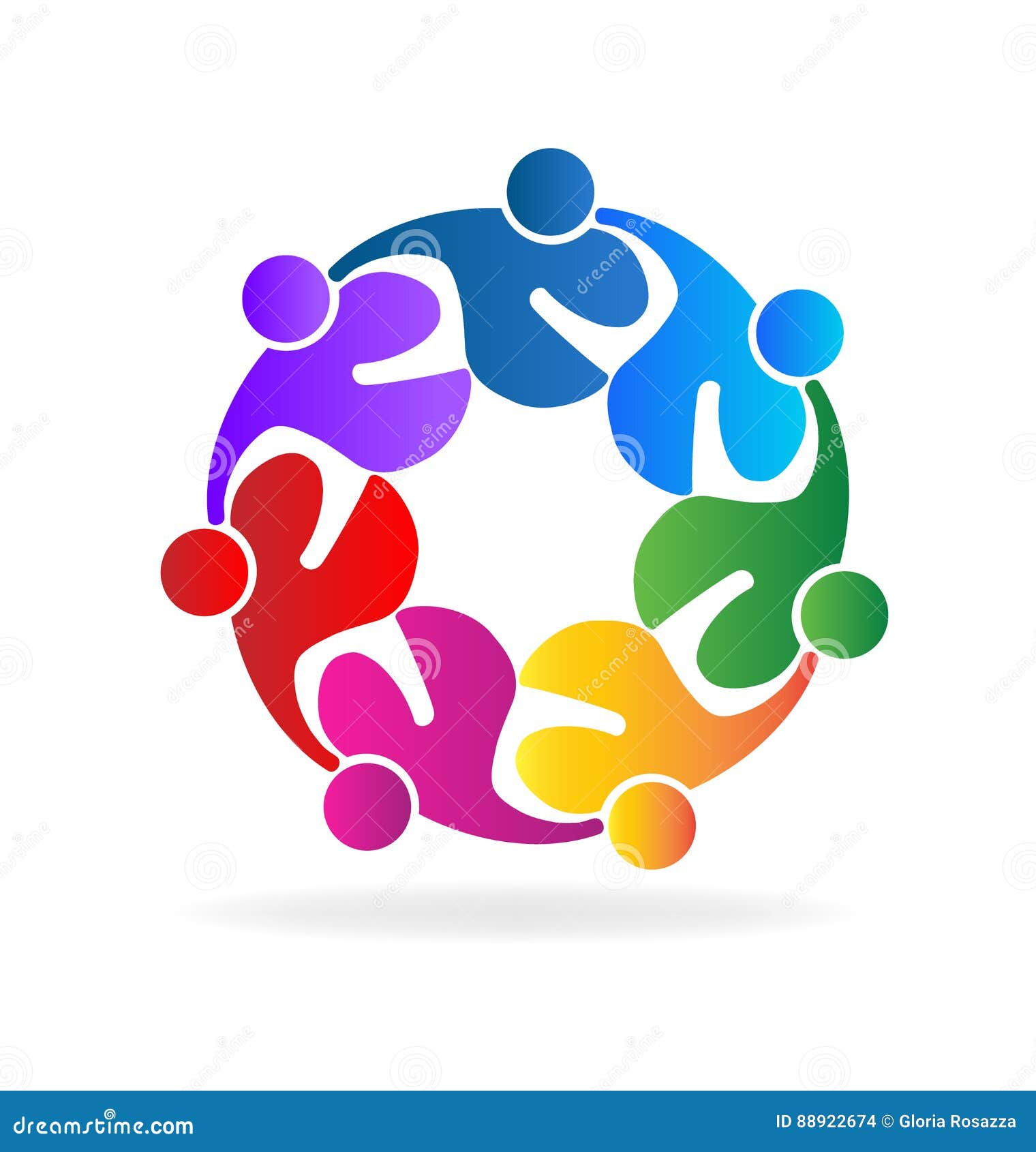 Teamwork hug people stock vector. Illustration of advertisement - 88922674