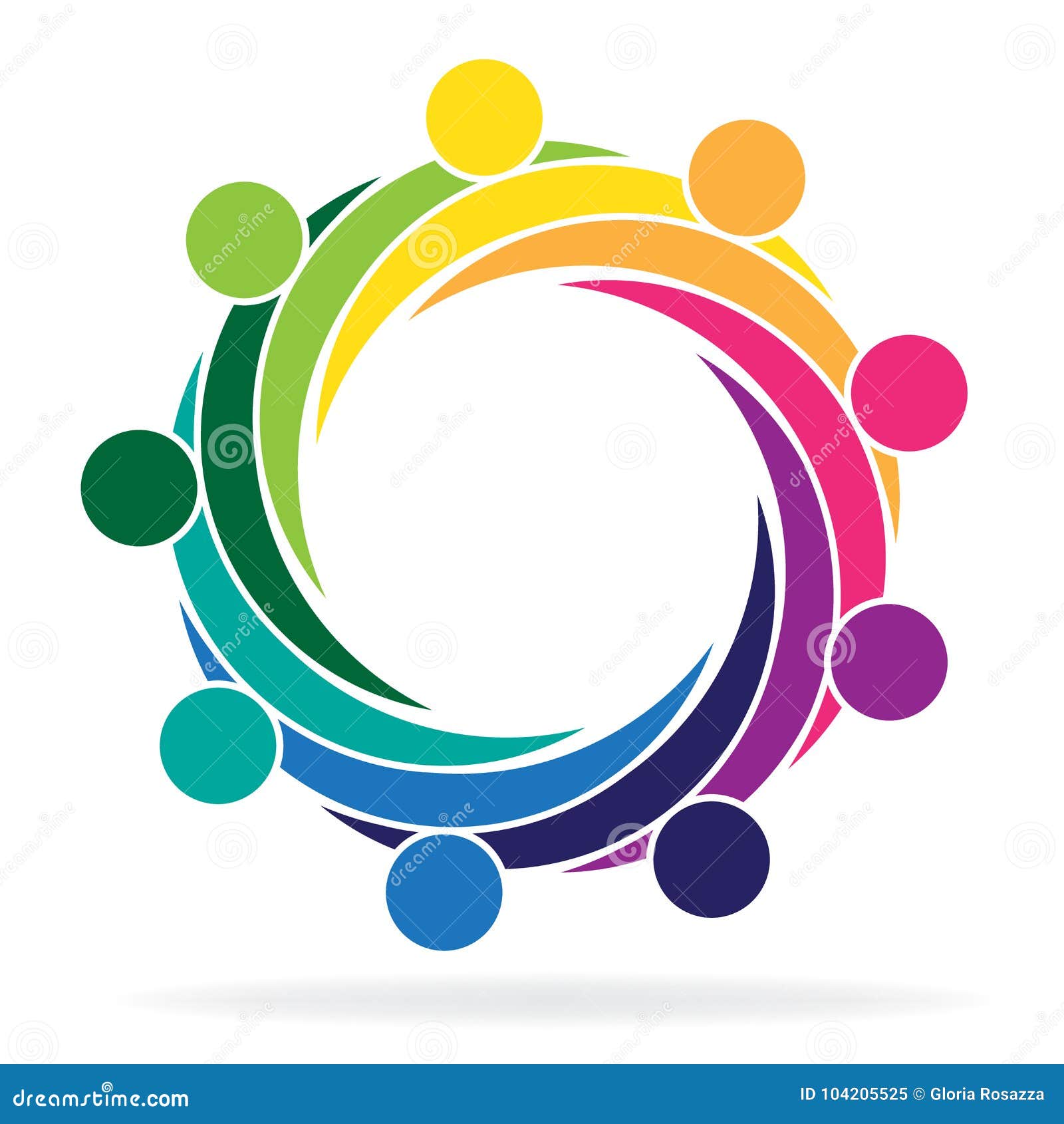 Teamwork Hugging Business People Logo Stock Vector - Illustration of ...